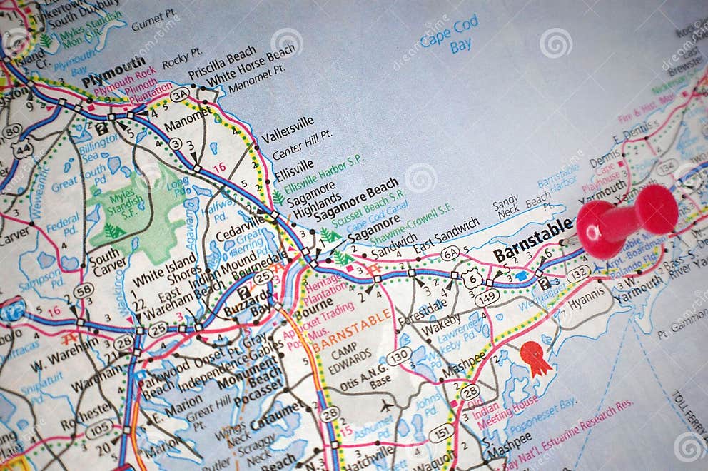 Barnstable, Massachusetts stock image. Image of cartography - 138326815