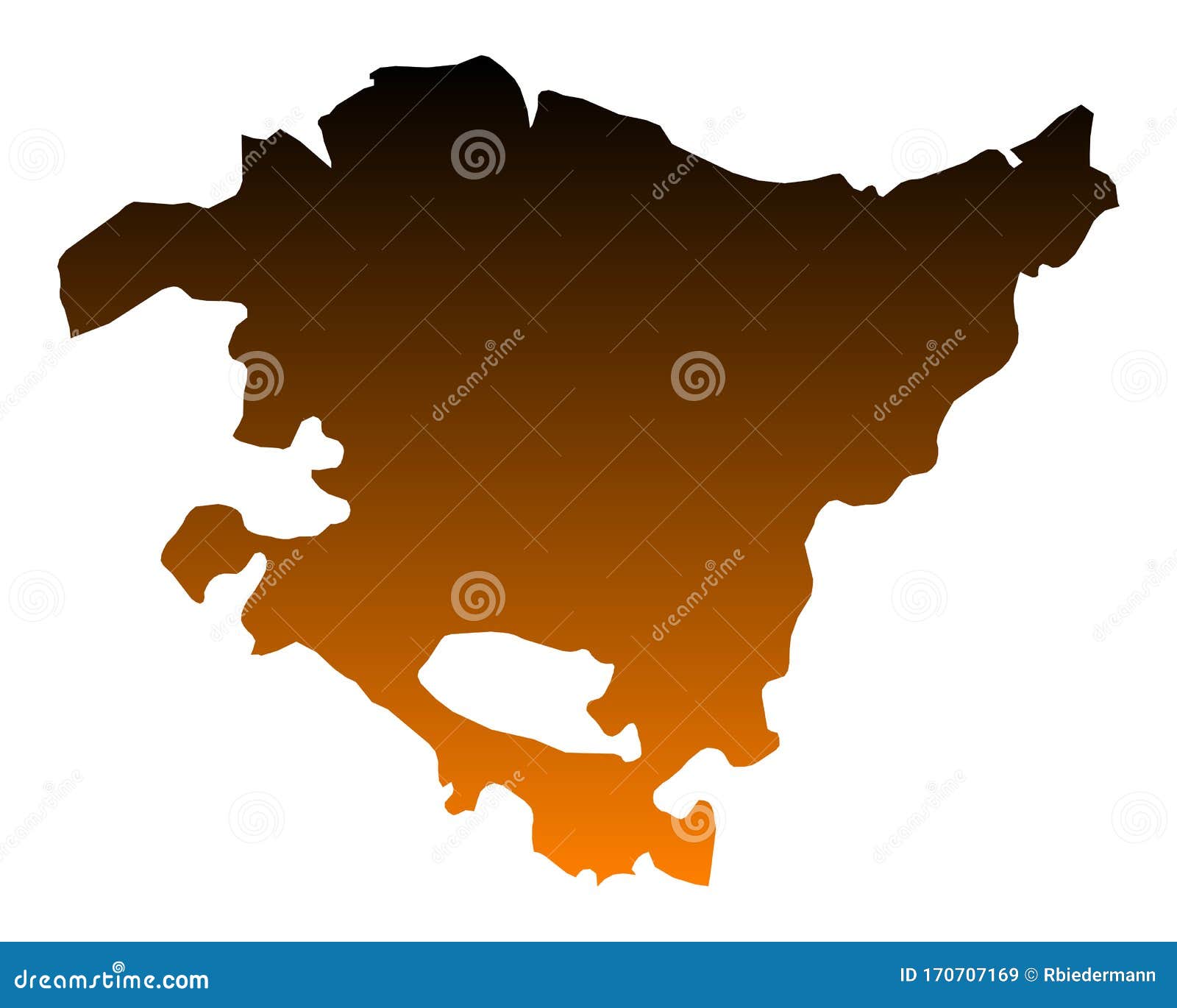 Map of Basque Country stock vector. Illustration of geography - 170707169