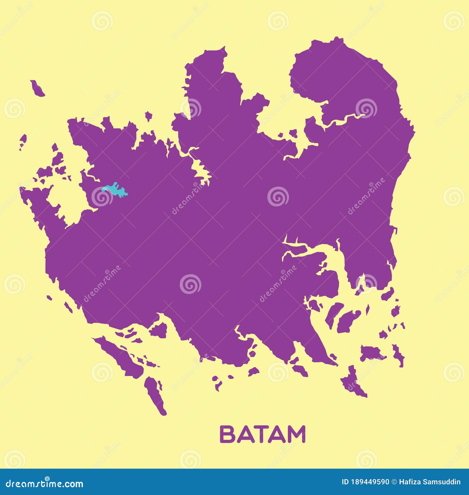 Map of Batam. Vector Illustration Decorative Design Stock Vector ...