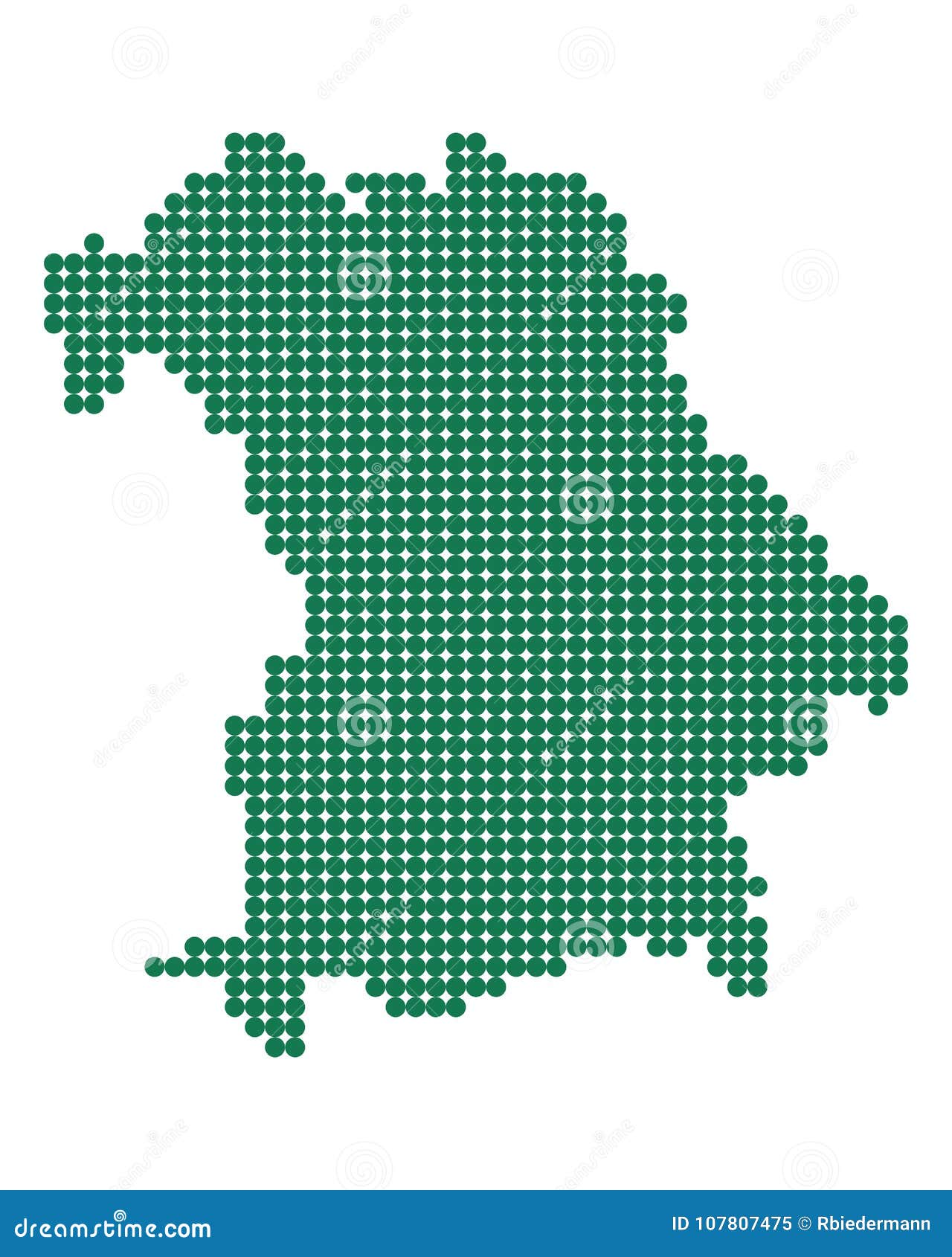 Map of Bavaria stock vector. Illustration of bavaria - 107807475