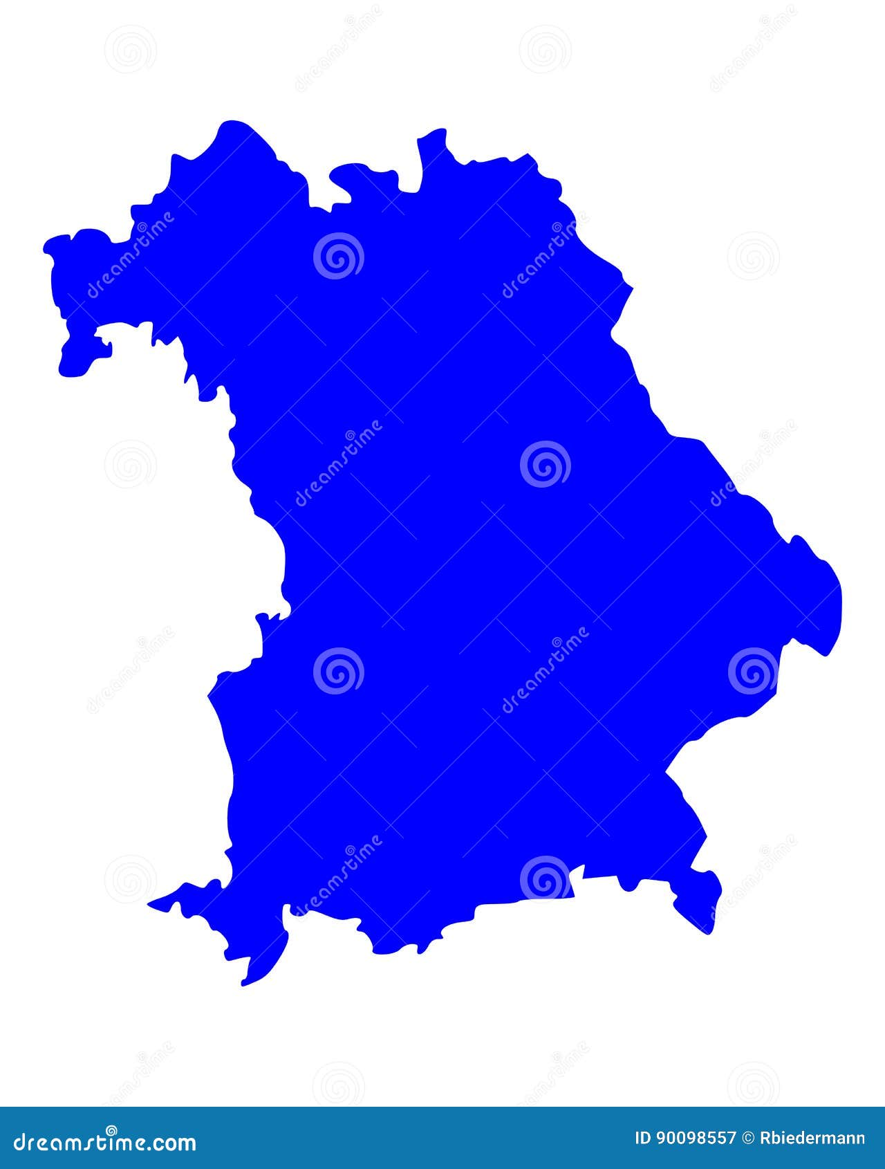 Map of Bavaria stock vector. Illustration of bavaria - 90098557