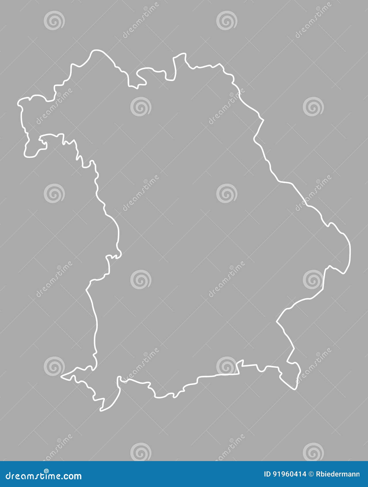 Map of Bavaria stock vector. Illustration of bavaria - 91960414