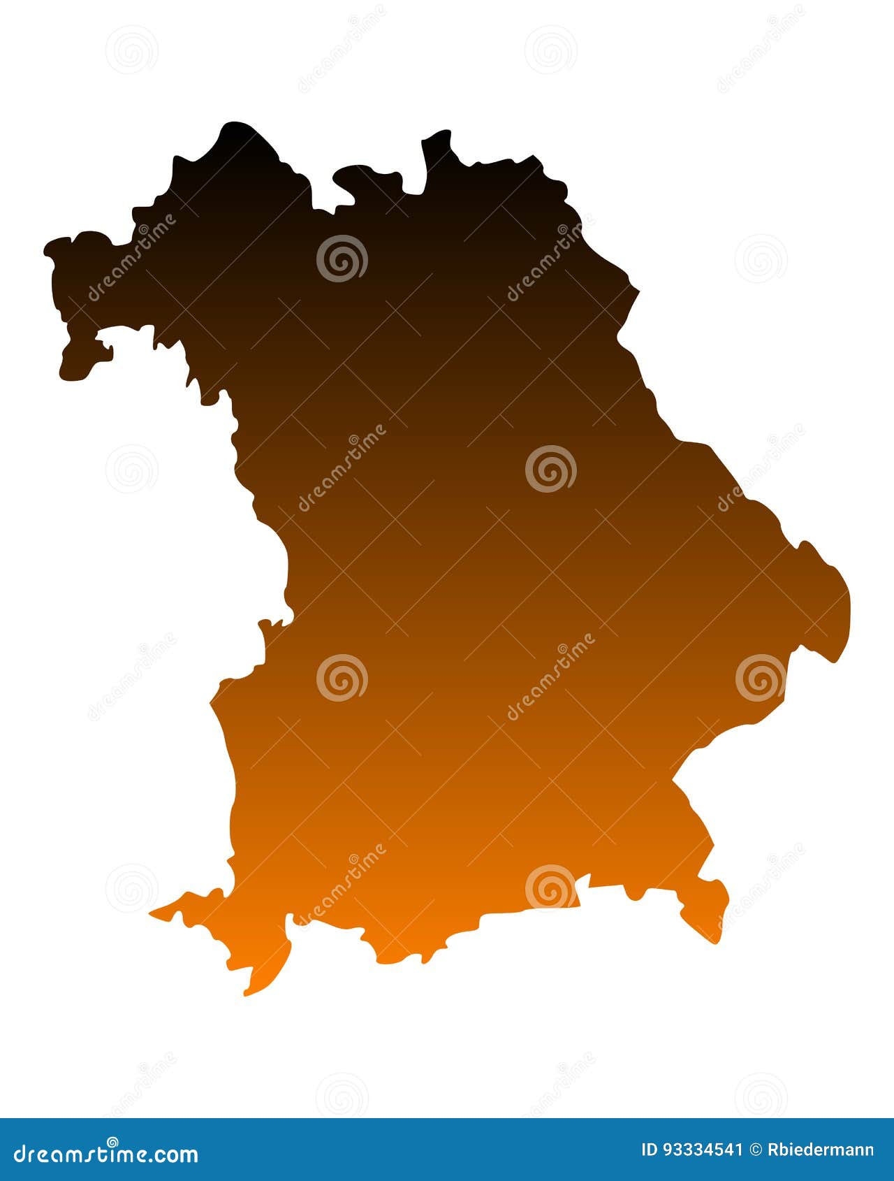 Map of Bavaria stock vector. Illustration of travel, geography - 93334541