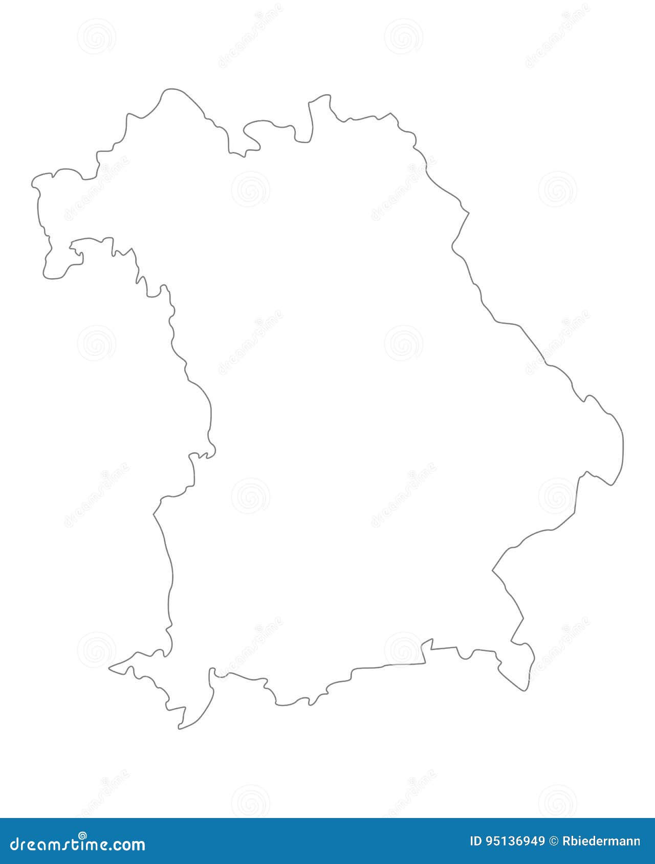 Map of Bavaria stock vector. Illustration of cartography - 95136949