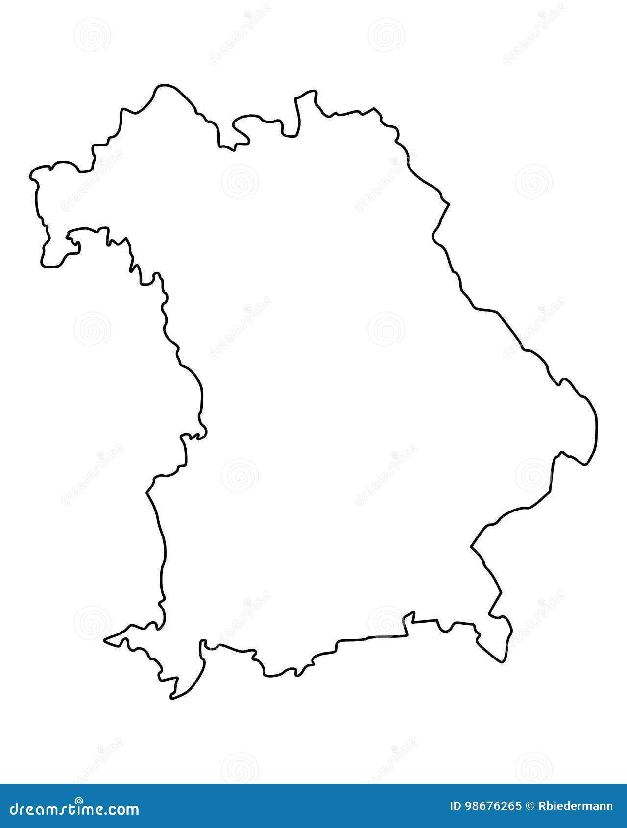 Map of Bavaria stock vector. Illustration of gray, state - 98676265