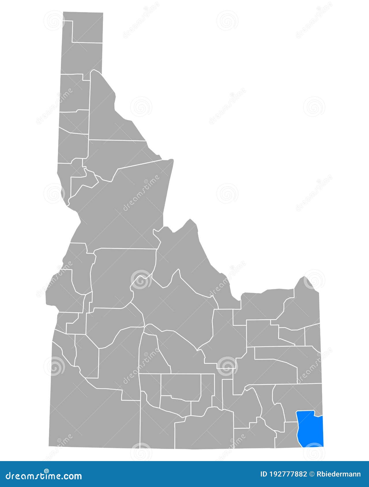 Map of Bear Lake in Idaho stock vector. Illustration of region - 192777882