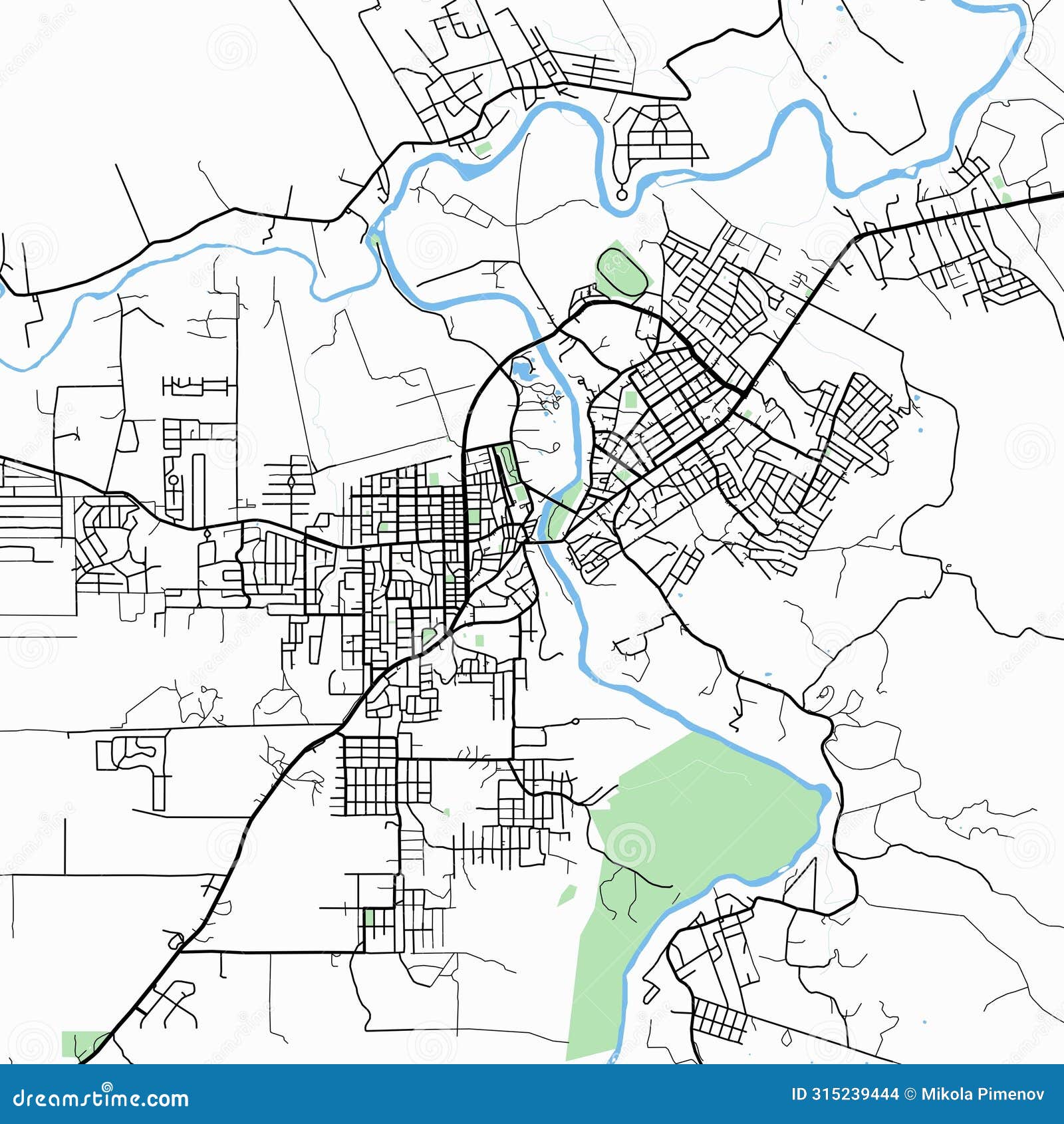 Map Of The City Of San Ignacio. Stock Photography | CartoonDealer.com ...