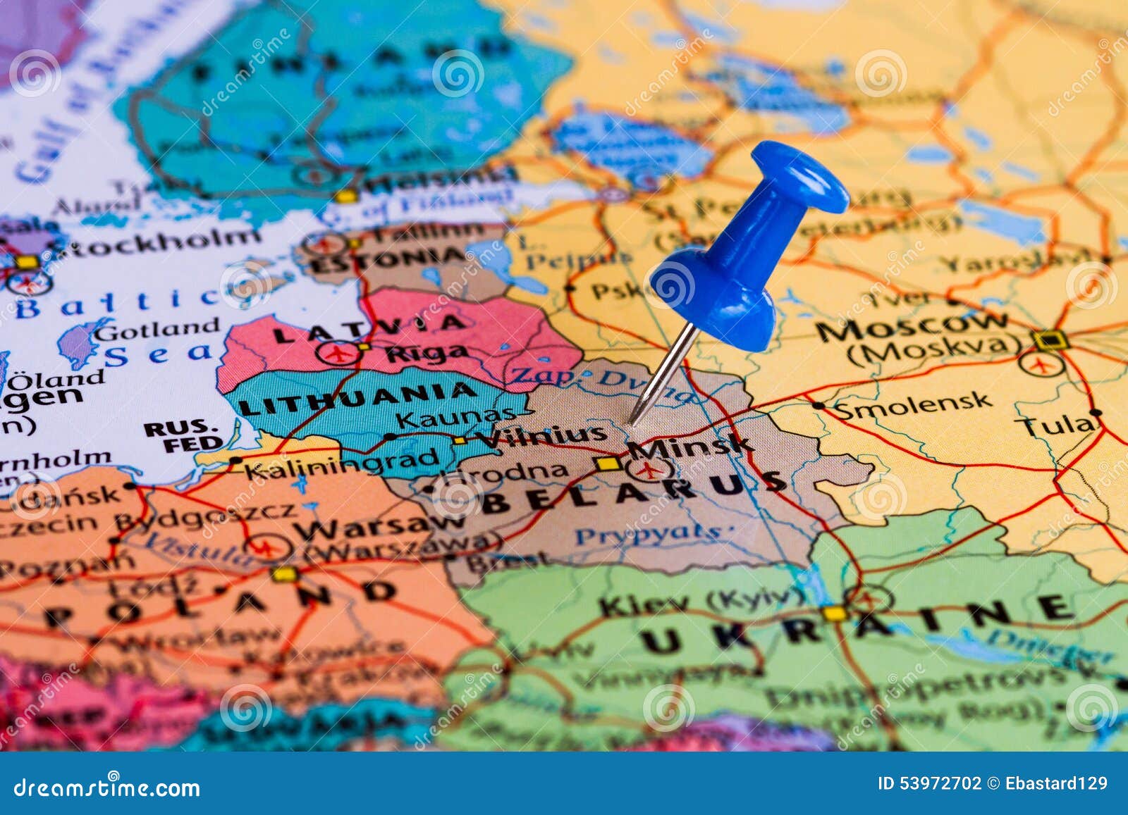 Map of Belarus stock photo. Image of belarus, navigator - 53972702