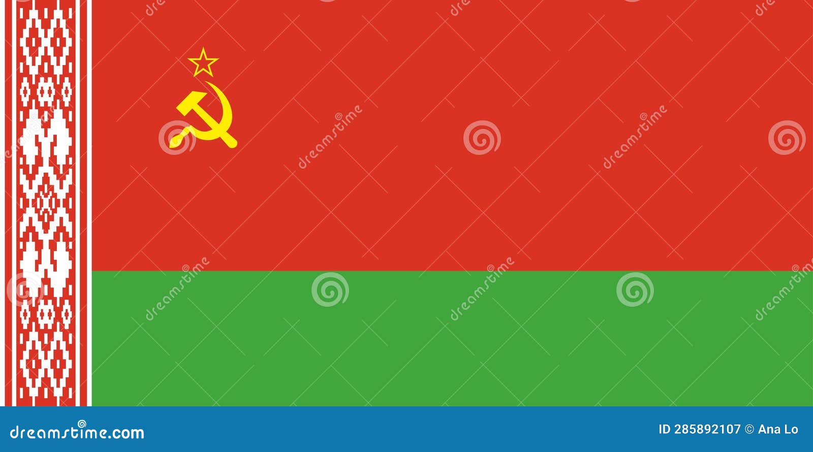 Soviet Flag Grange. Red Flag Of USSR. Flag Of Non-existent State. Retro ...