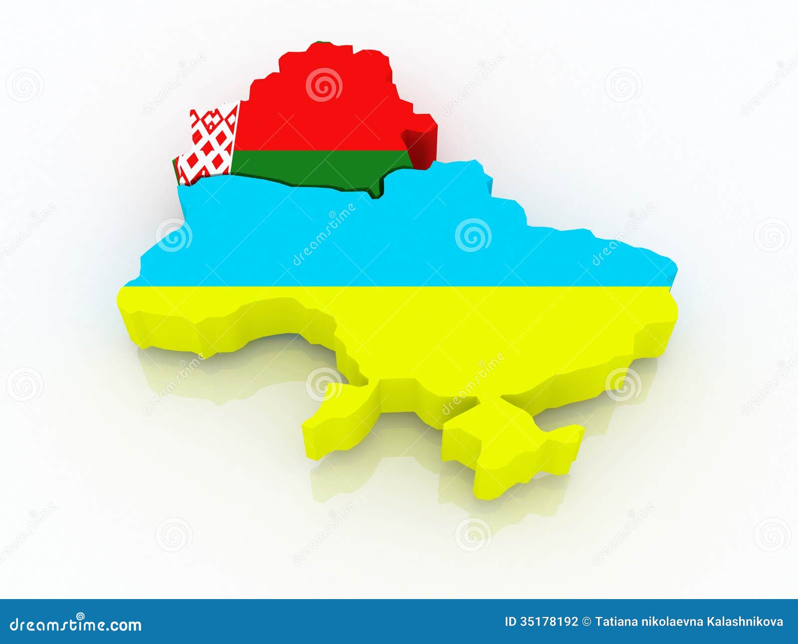 Map of Belarus and Ukraine. Stock Illustration - Illustration of sign ...