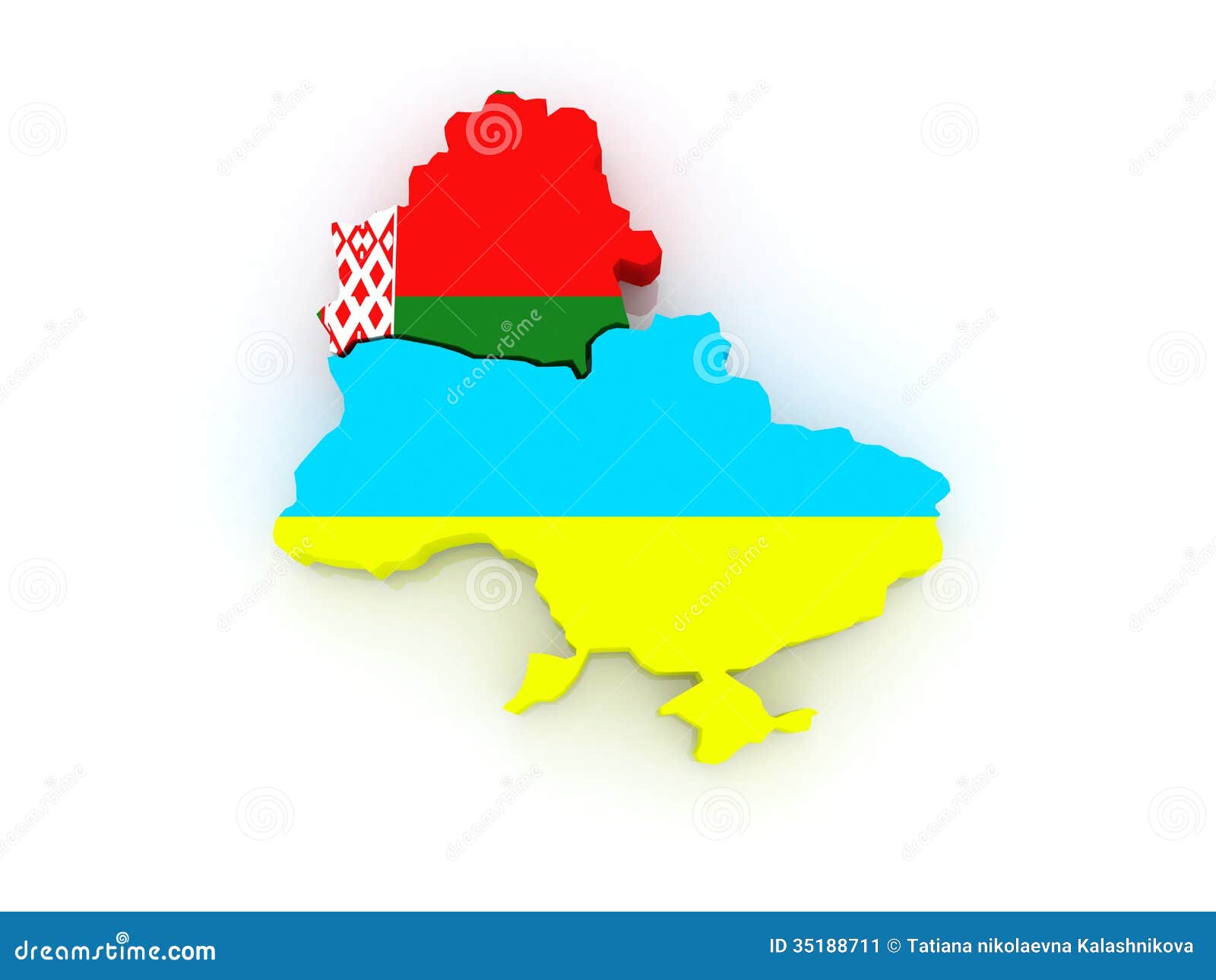 Map of Belarus and Ukraine. Stock Illustration - Illustration of ...