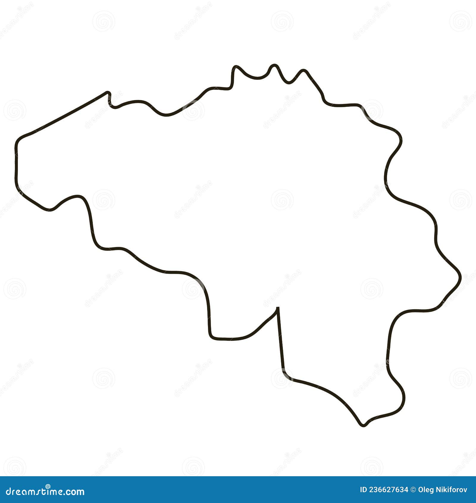 Map of Belgium. Outline Map Vector Illustration Stock Vector ...