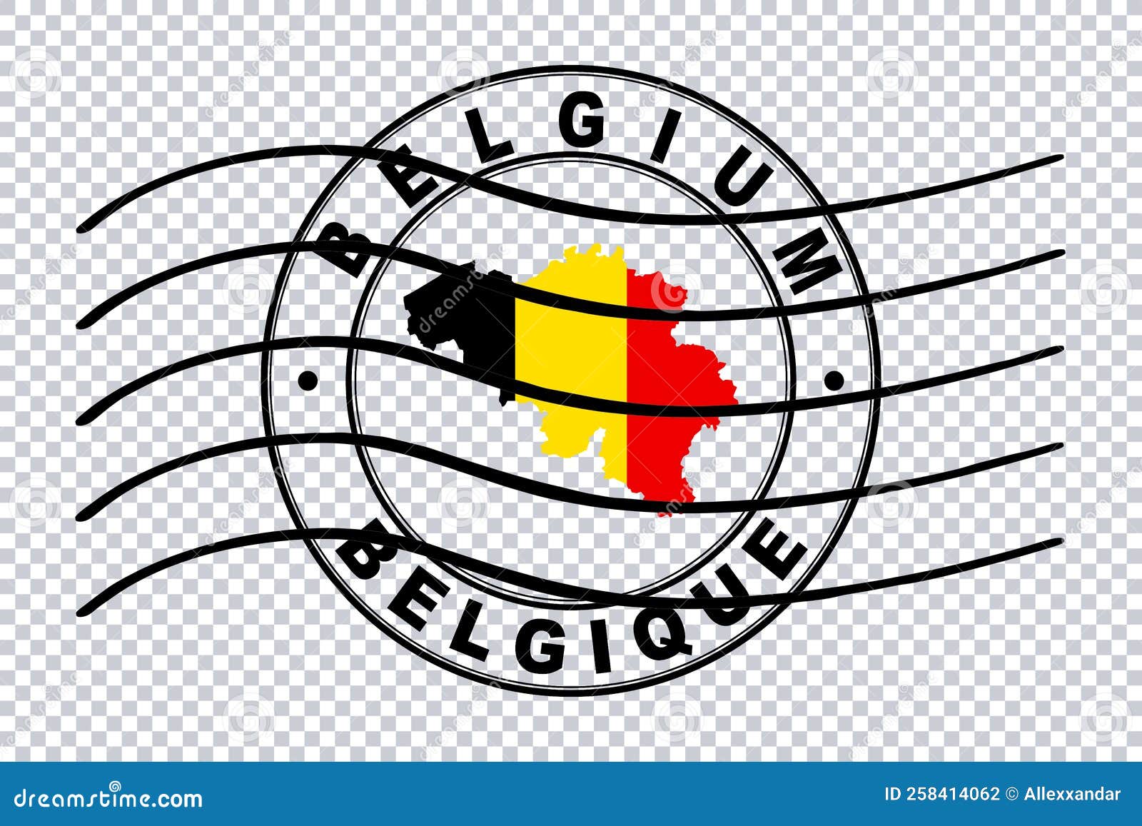 Map of Belgium, Postal Passport Stamp, Travel Stamp Stock Illustration ...