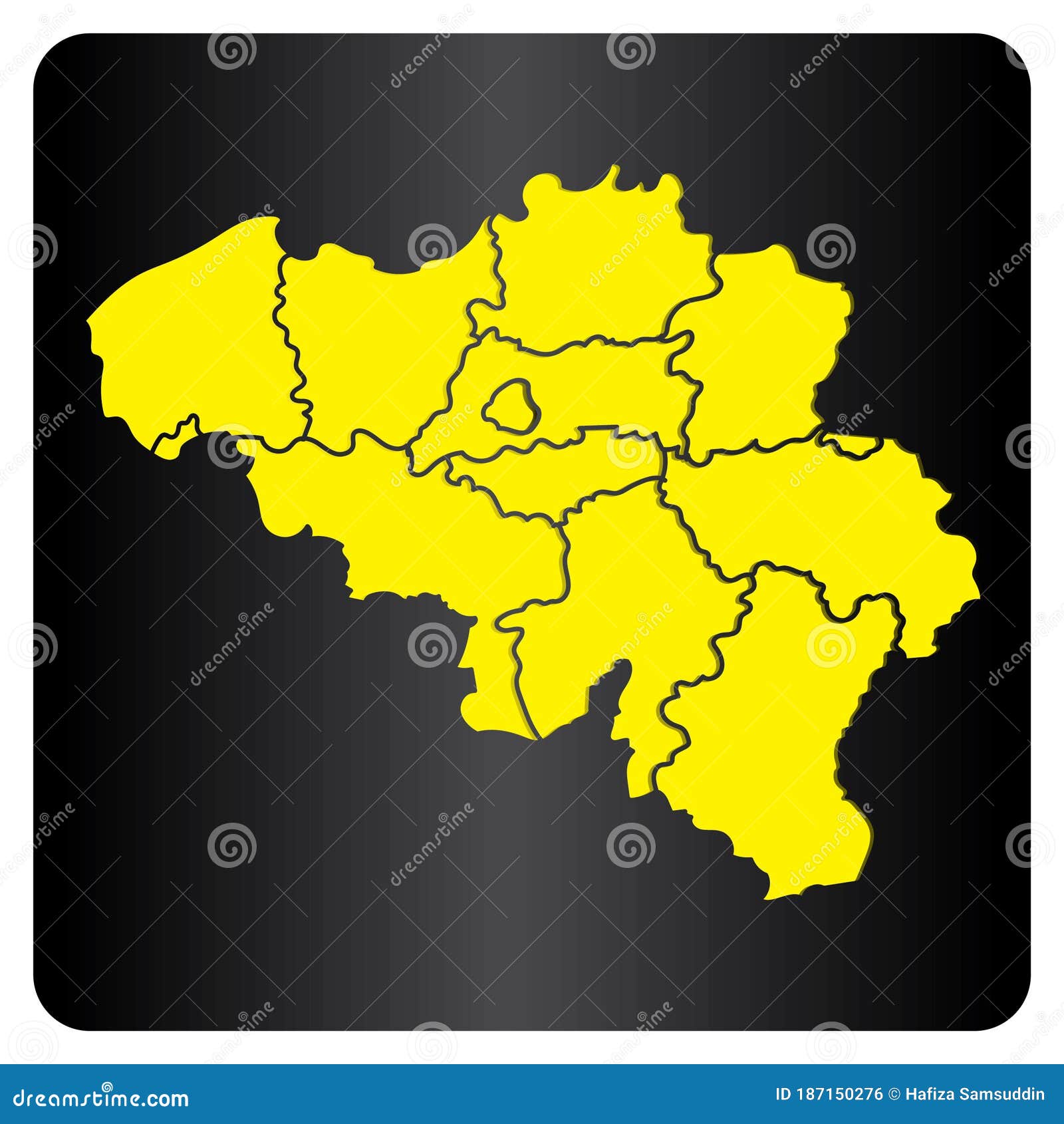 Map of Belgium. Vector Illustration Decorative Design Stock Vector ...