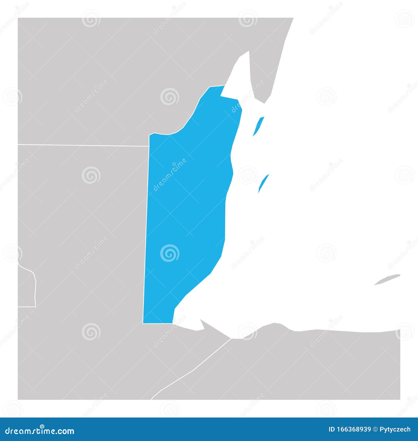 Map of Belize Green Highlighted with Neighbor Countries Stock Vector ...