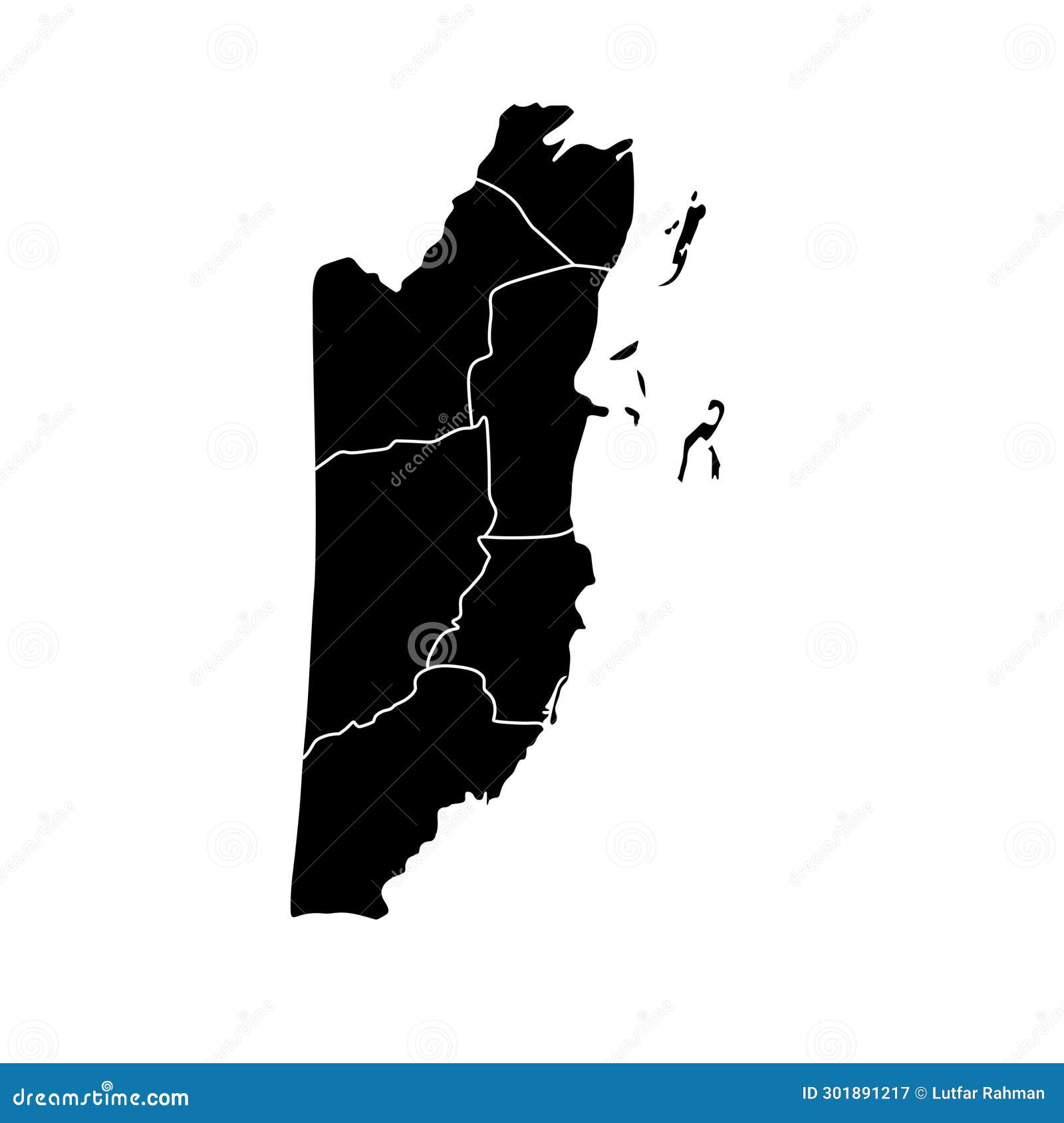 Map of Belize High-Res Vector Silhouette and Outline Graphic Stock ...