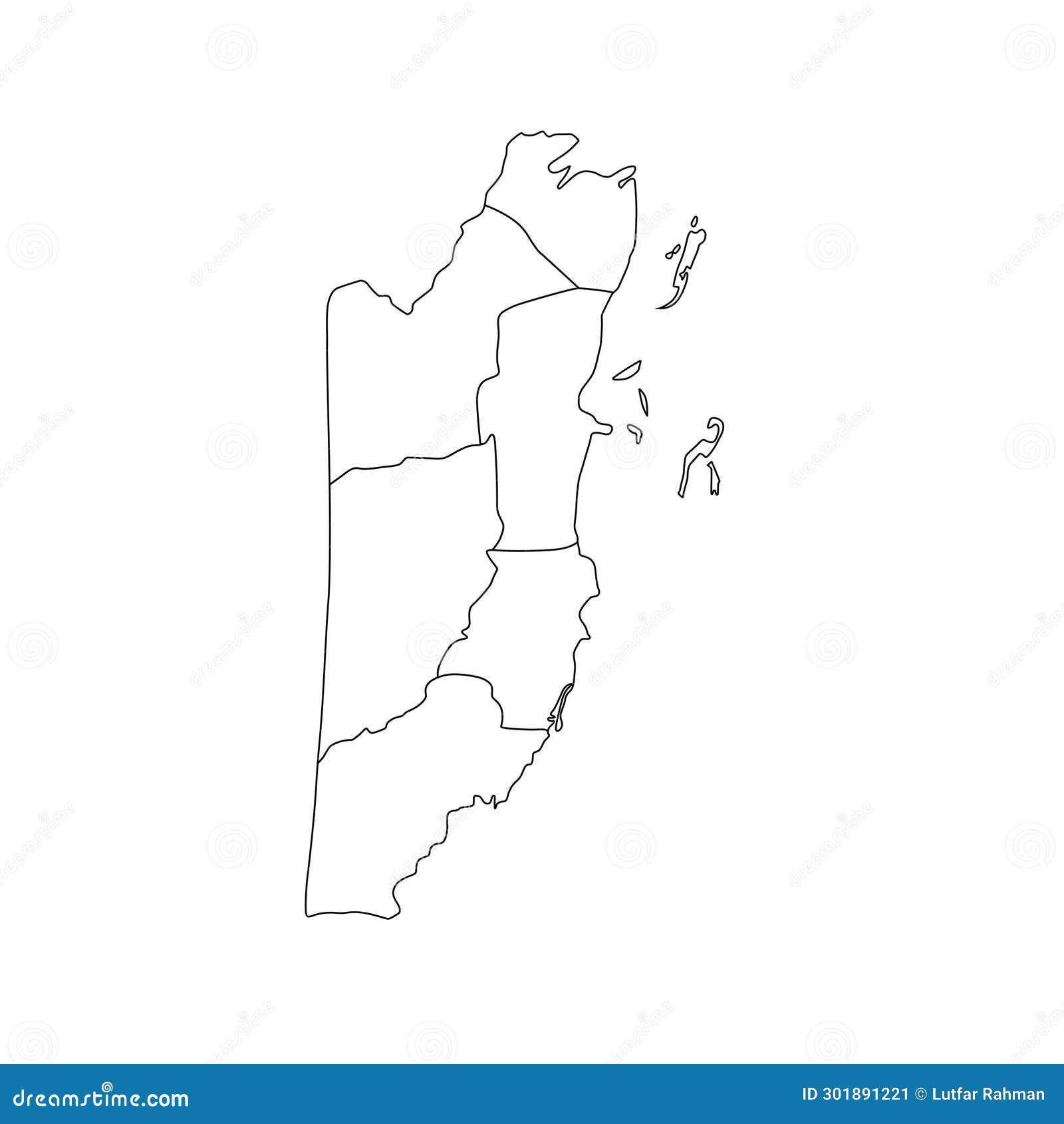Map of Belize High-Res Vector Silhouette and Outline Graphic Stock ...