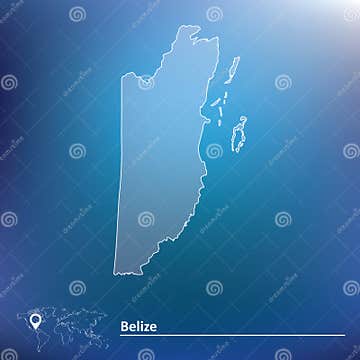 Map of Belize stock vector. Illustration of nation, direction - 125148469