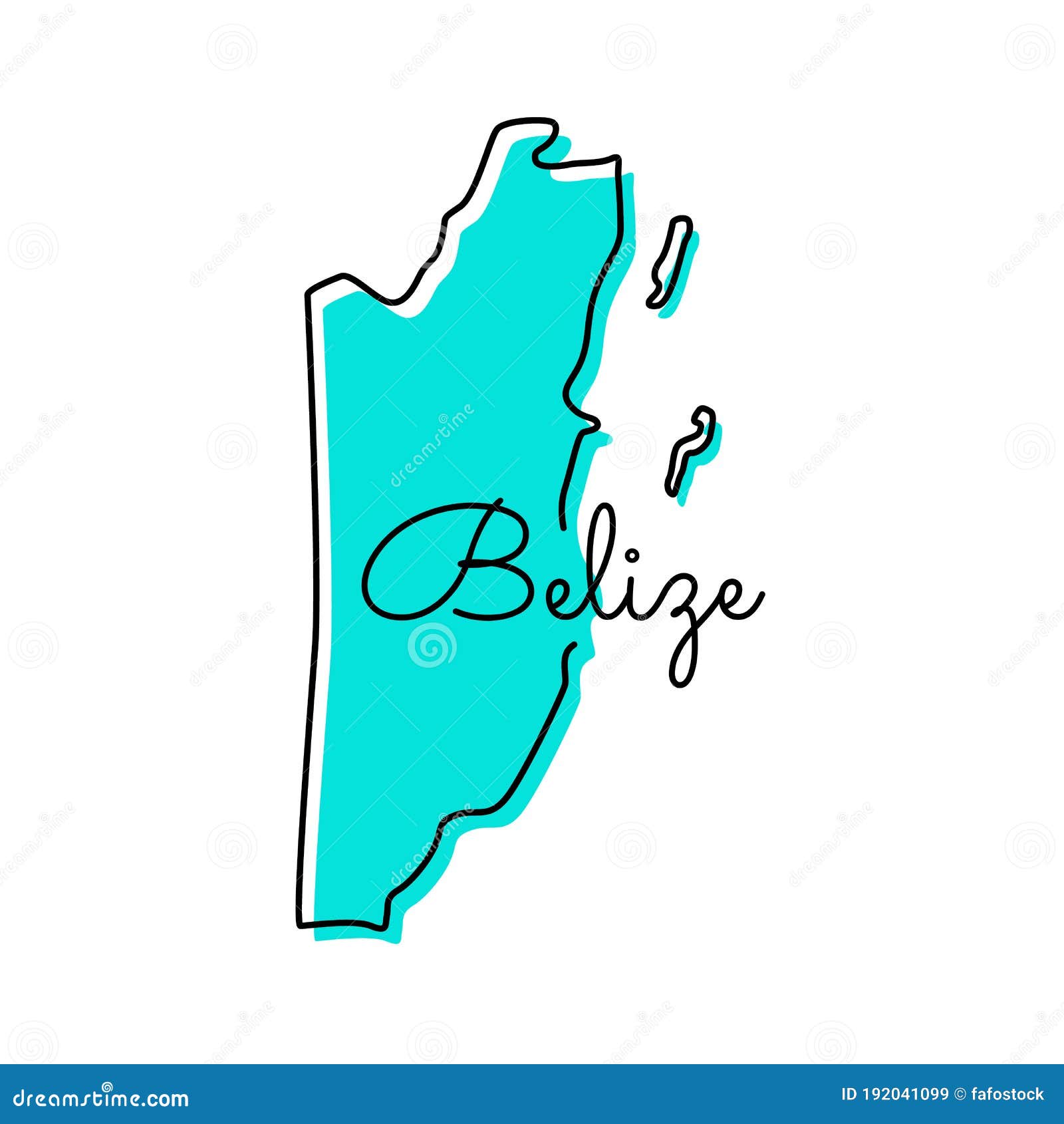 Map of Belize Vector Design Template. Stock Vector - Illustration of ...