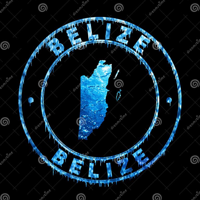 Map of Belize Water Concept Stock Illustration - Illustration of nation ...