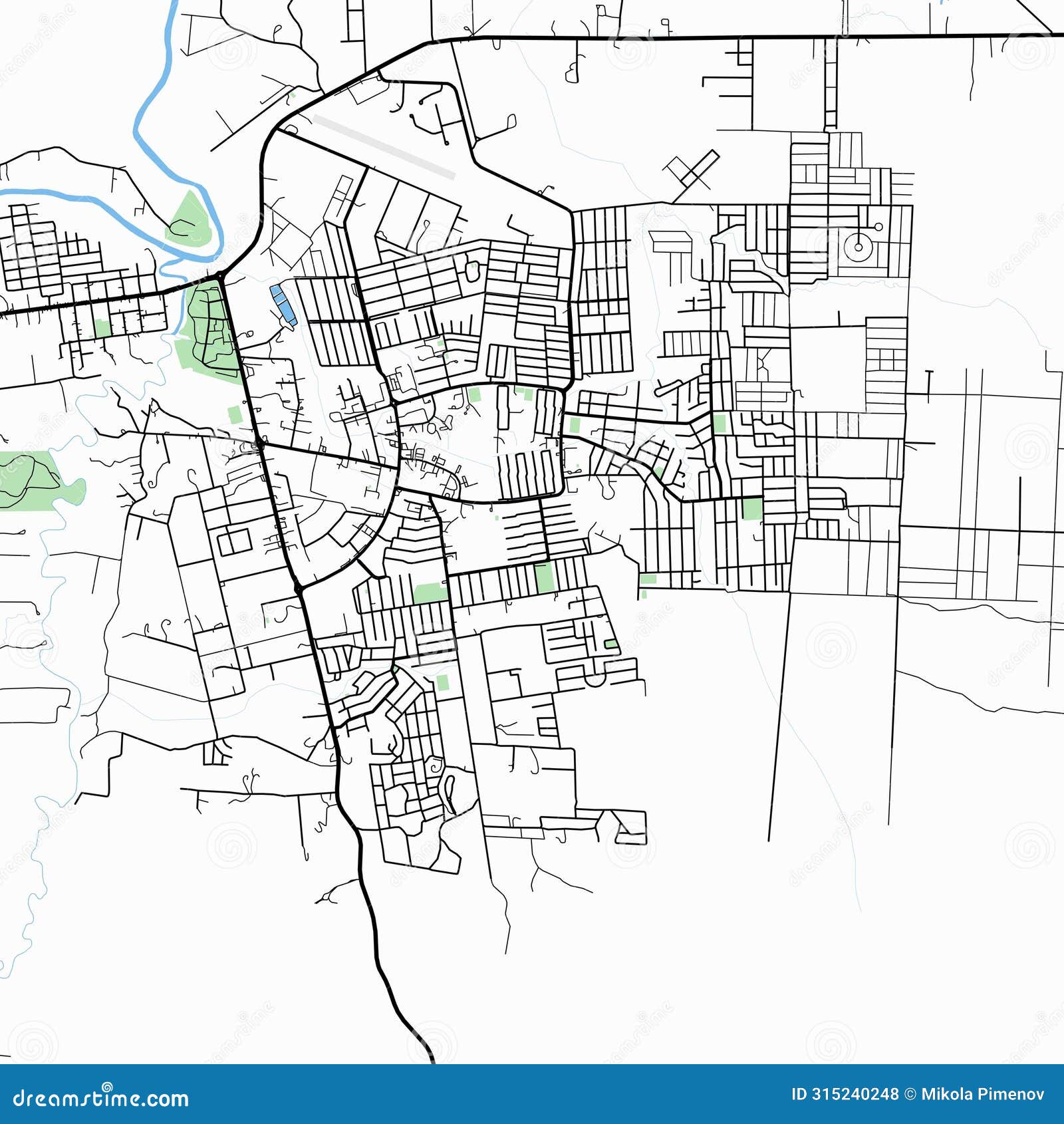 Map of Belmopan city. stock illustration. Illustration of document ...