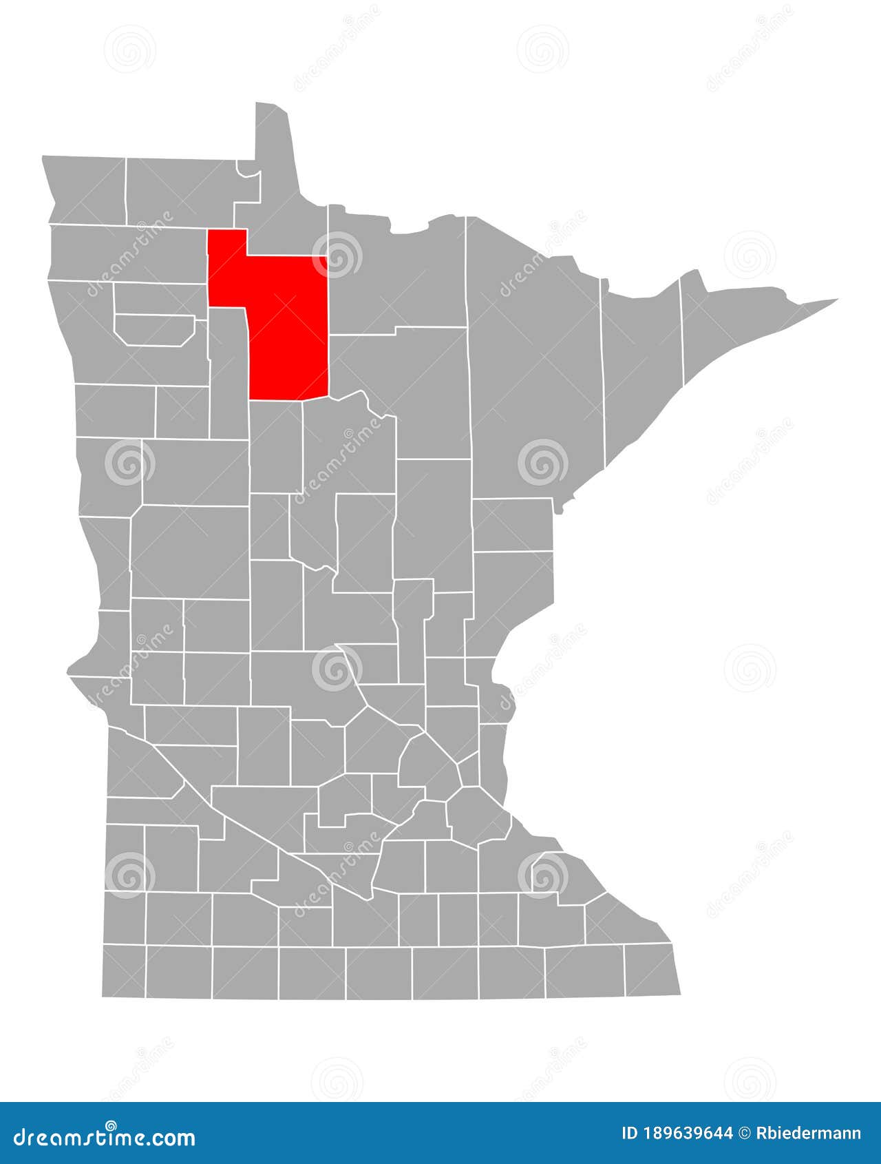 Map of Beltrami in Minnesota Stock Vector - Illustration of geography ...