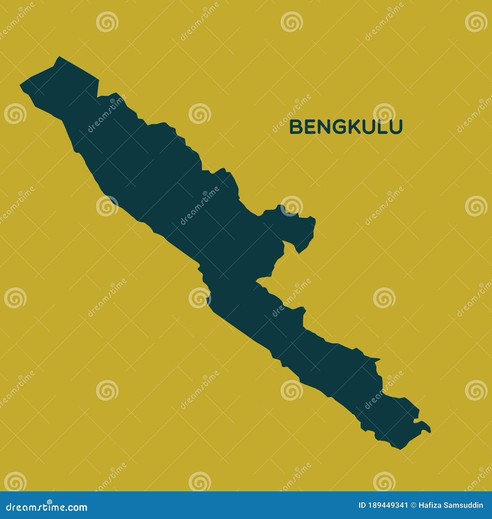 Map of Bengkulu. Vector Illustration Decorative Design Stock Vector ...