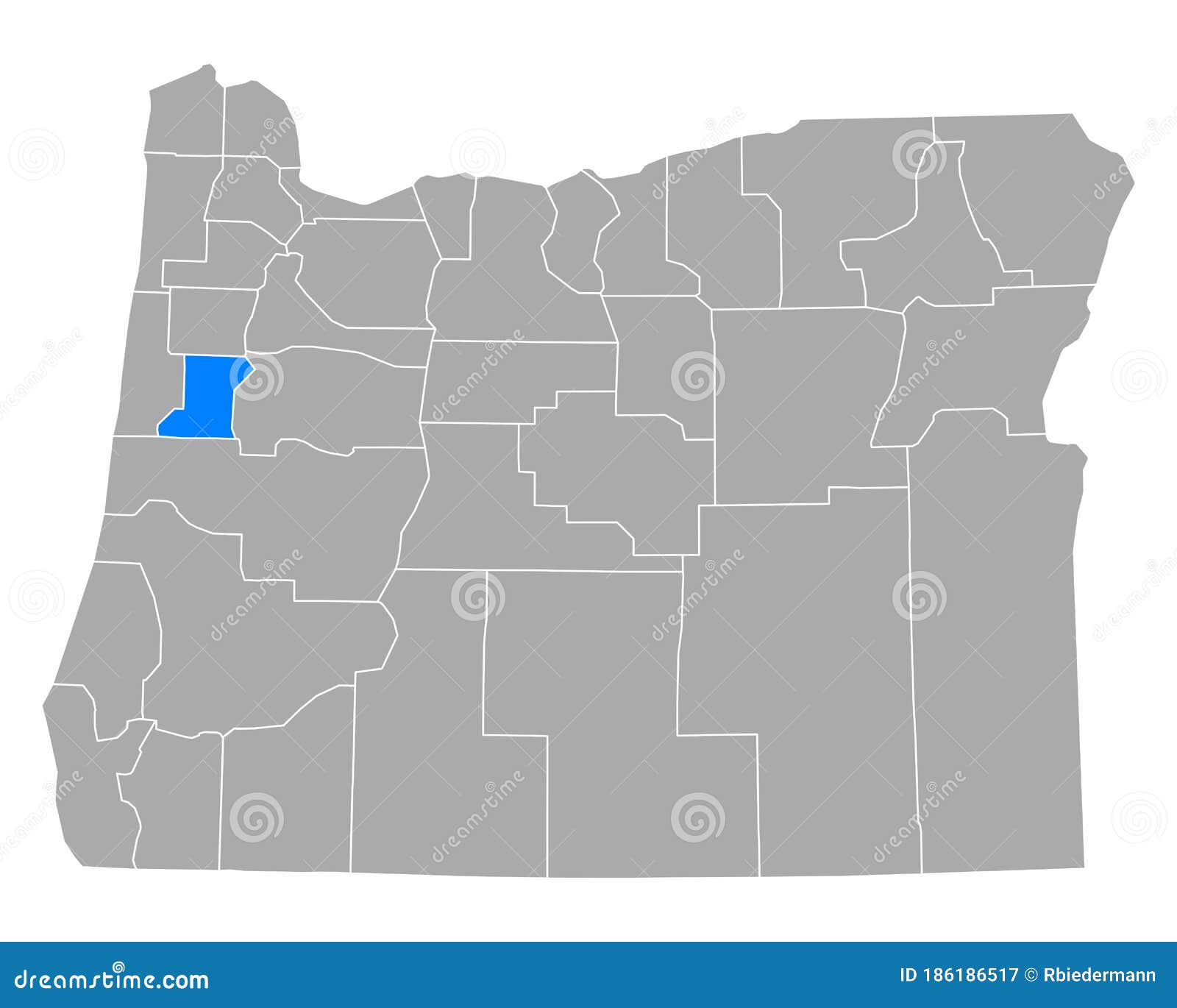 Map of Benton in Oregon stock vector. Illustration of location - 186186517