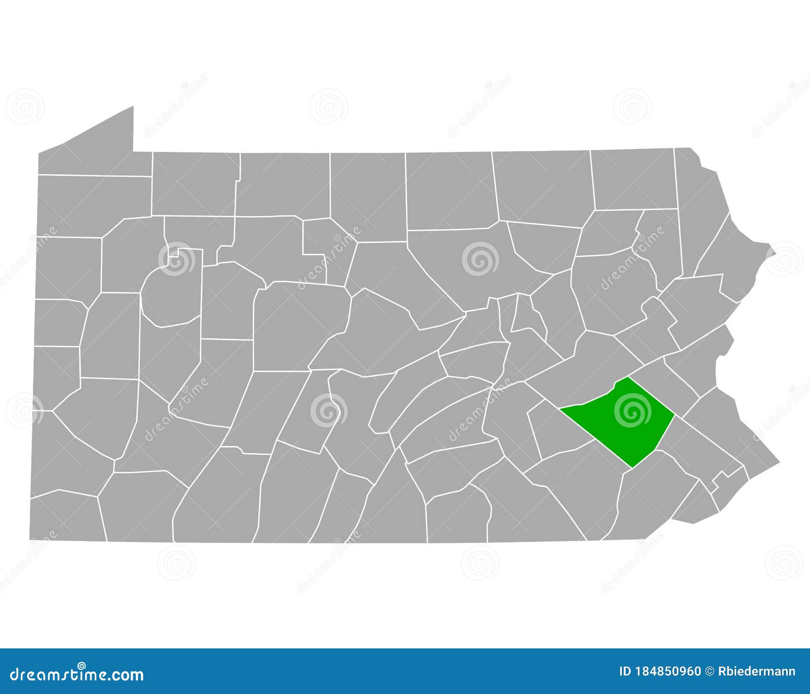 Map of Berks in Pennsylvania Stock Vector - Illustration of green ...