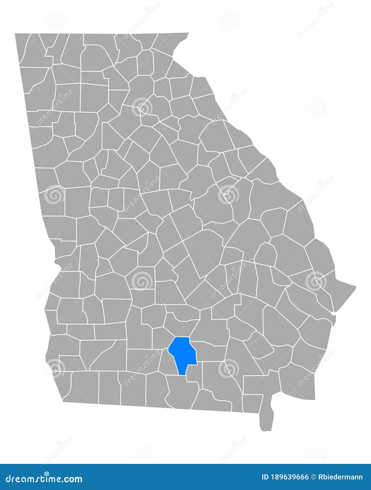 Map of Berrien in Georgia stock vector. Illustration of geography ...
