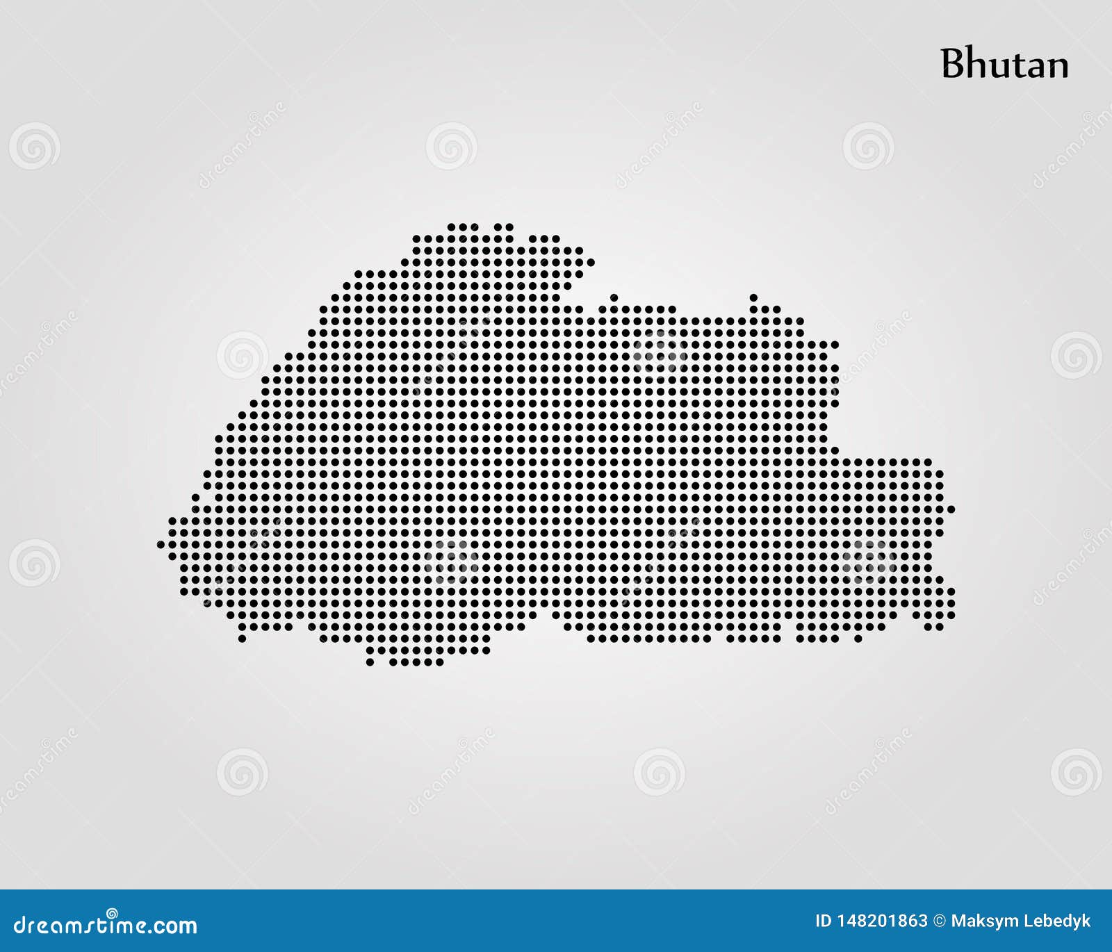 Bhutan. Map Of Bhutan Vector Silhouette. | CartoonDealer.com #166995427