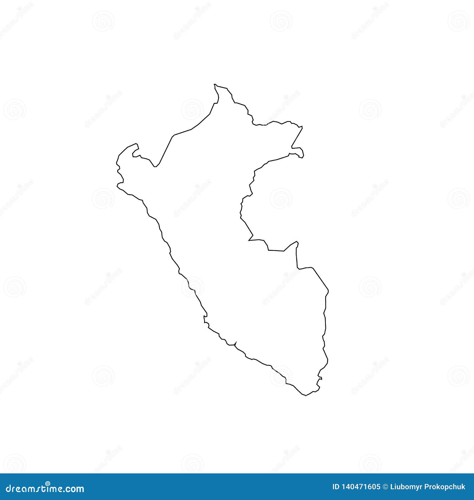 Outline Map Of Peru With The National Flag Stock Image | CartoonDealer ...