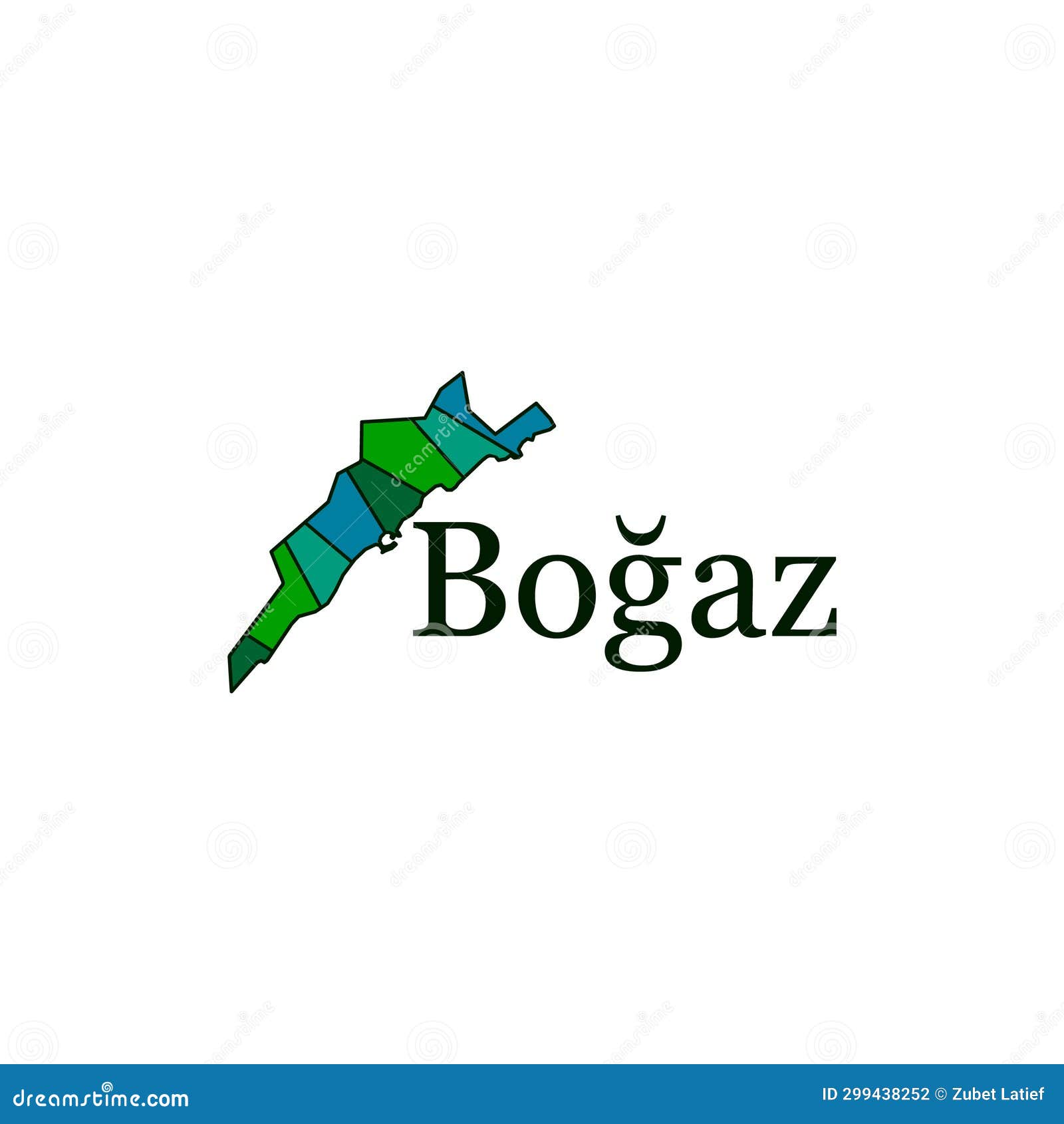 Map of Bogaz Vector Modern Illustration Design, Element Graphic Design ...