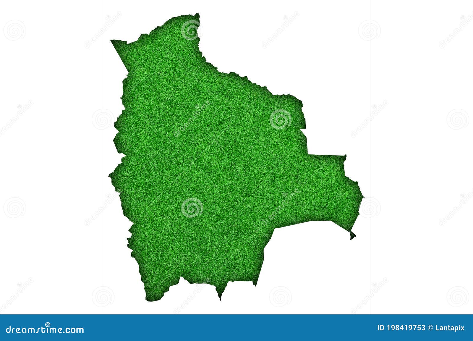 Map of Bolivia on Green Felt Stock Illustration - Illustration of fresh ...