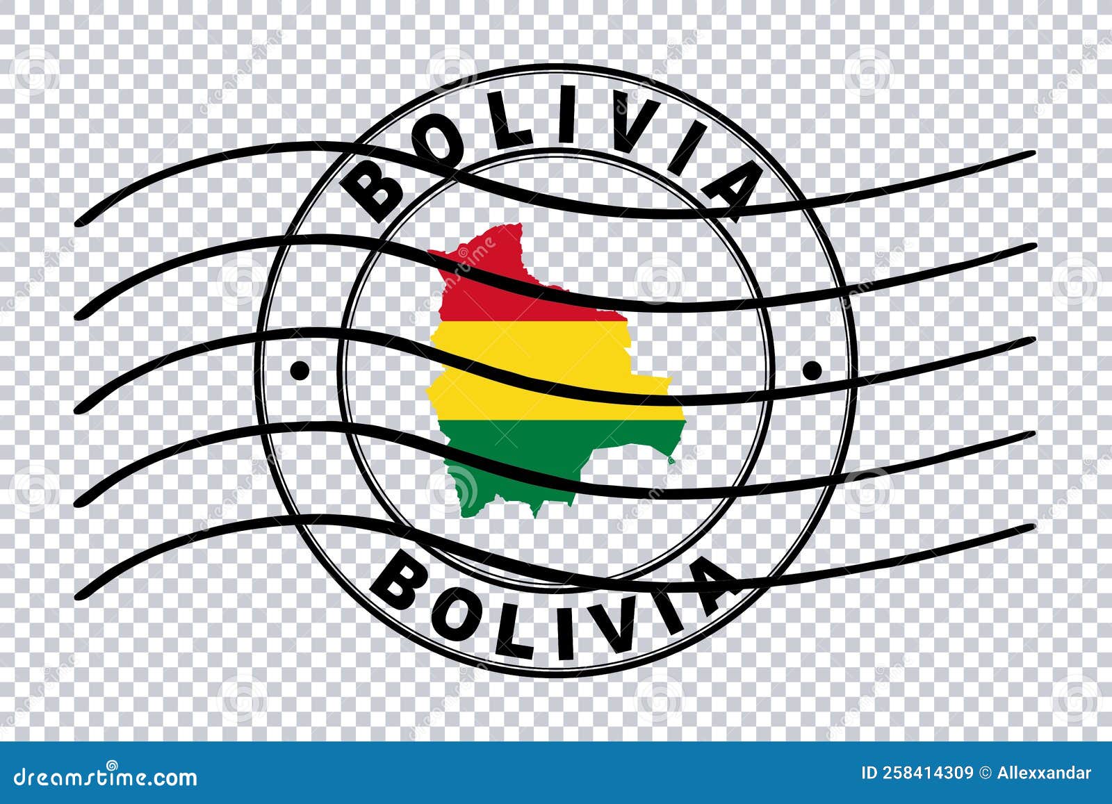 Map of Bolivia, Postal Passport Stamp, Travel Stamp Stock Illustration ...