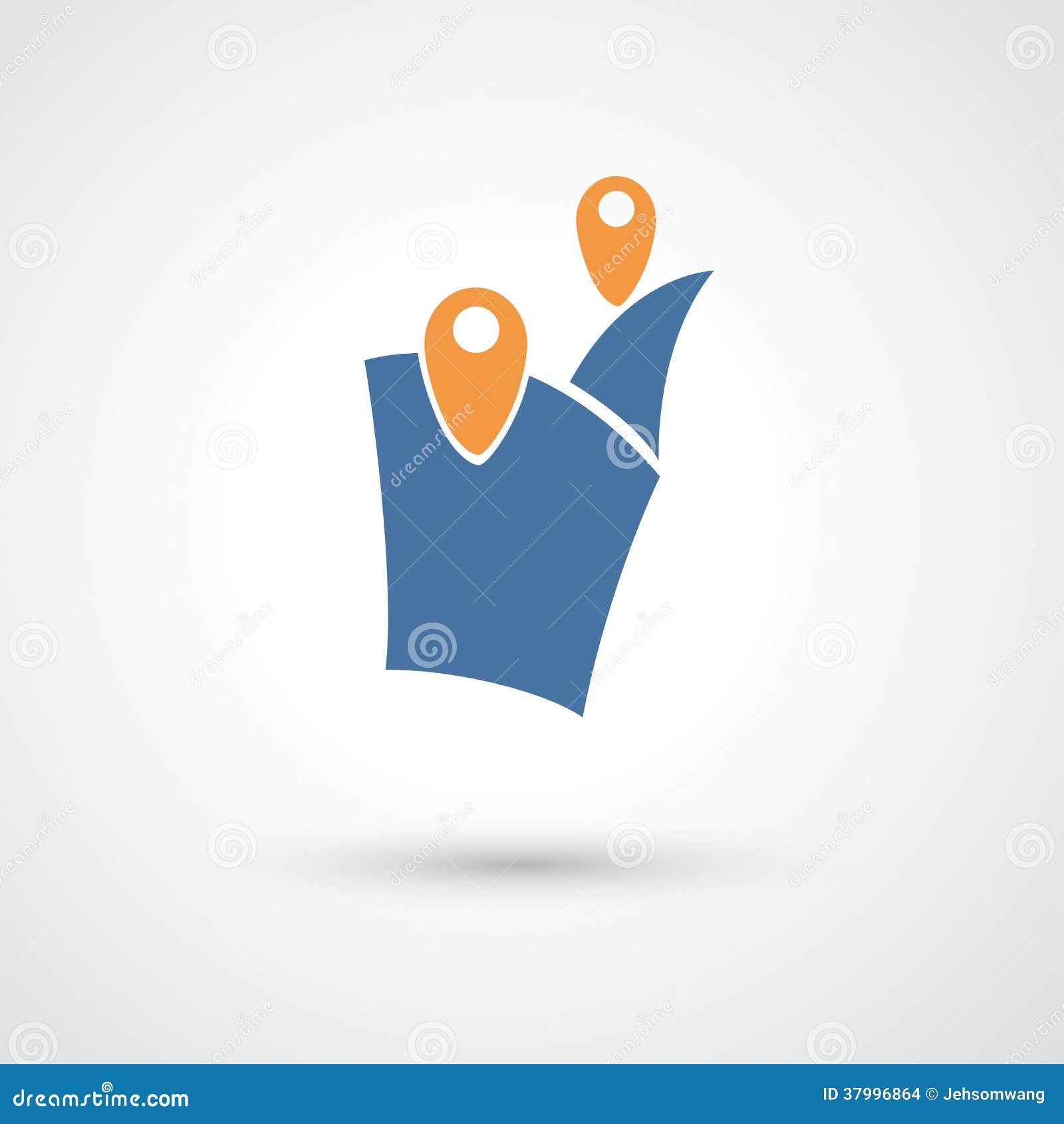 Map book icon stock vector. Illustration of abstract - 37996864