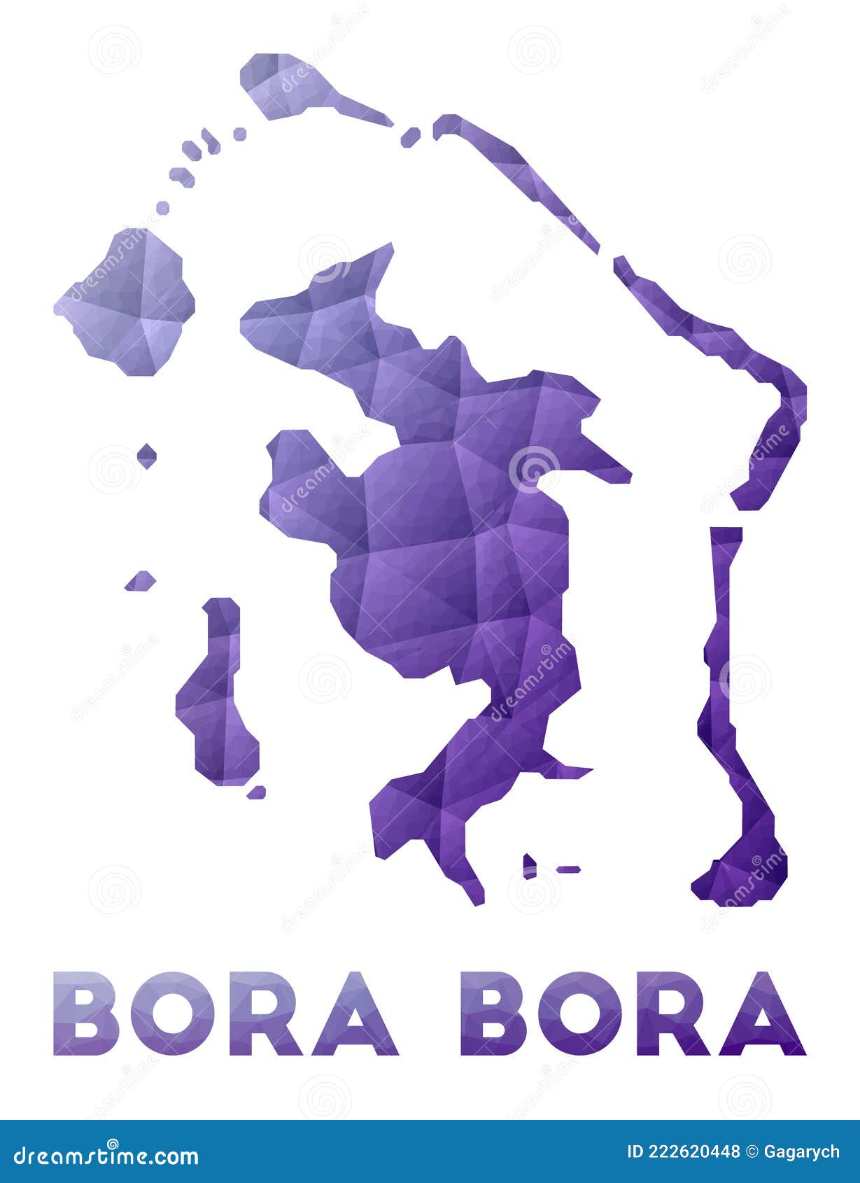 Bora Bora Low Poly Logo. Cartoon Vector | CartoonDealer.com #151844675
