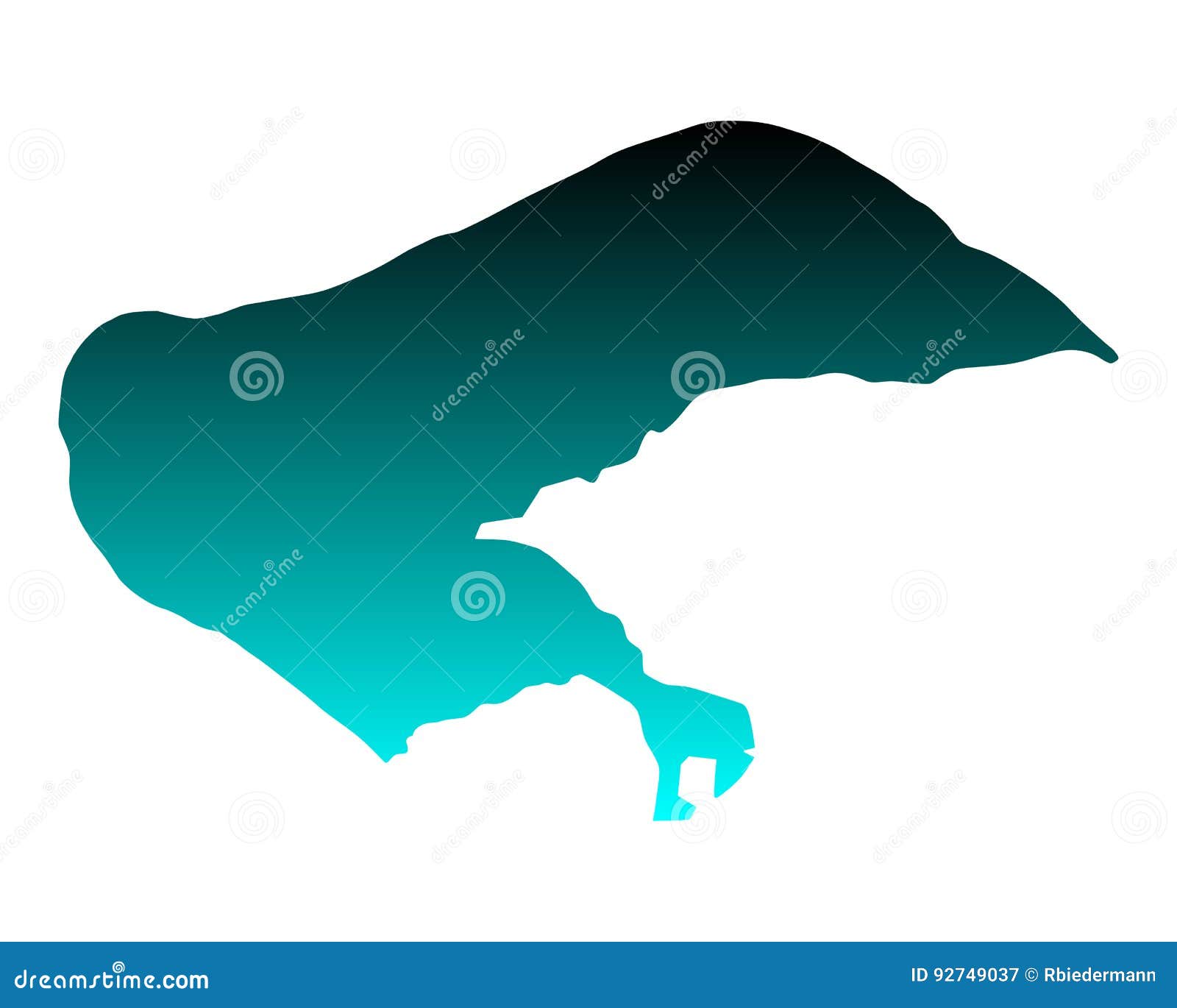 Map of Borkum stock vector. Illustration of east, cartography - 92749037