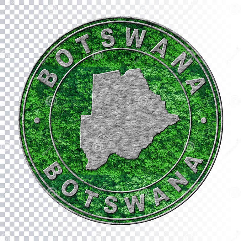Map of Botswana, Environment Concept, CO2 Emission Concept Stock Image ...
