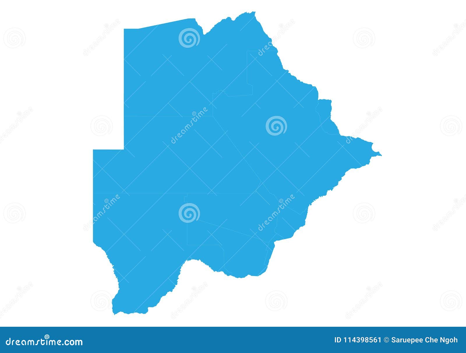 Map of Botswana. High Detailed Vector Map - Botswana Stock Vector ...
