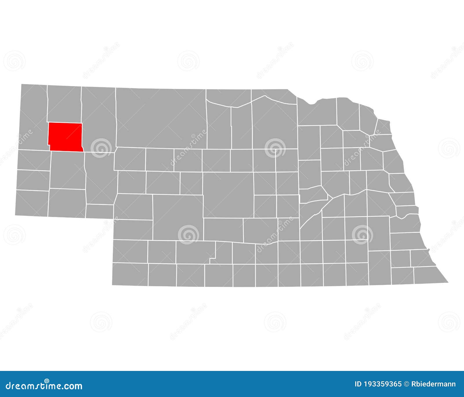 Map of Box Butte in Nebraska Stock Vector - Illustration of geography ...