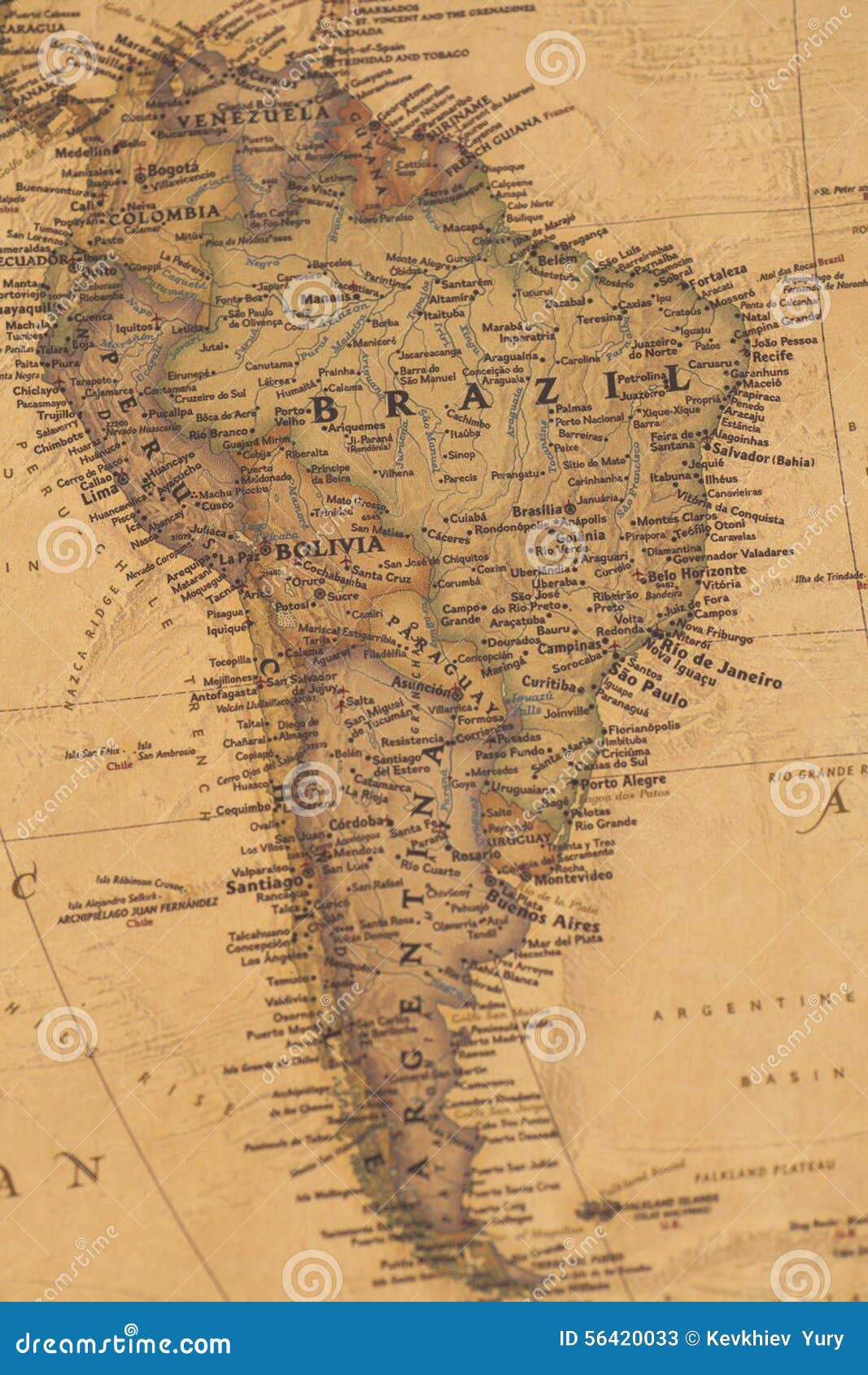 Map of Brazil stock image. Image of place, parchment - 56420033