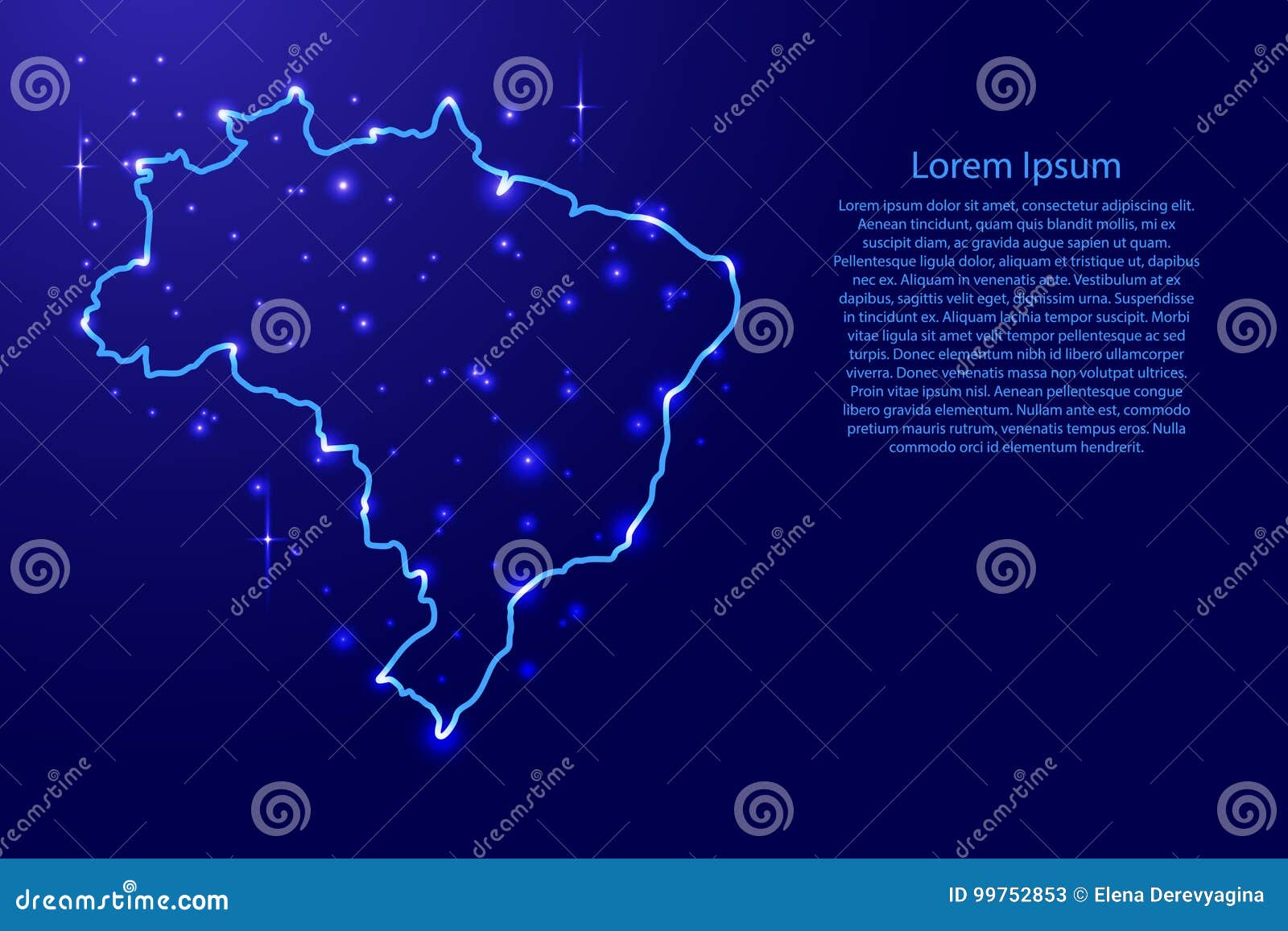 Brazil Network Map. Cartoon Vector | CartoonDealer.com #87103701
