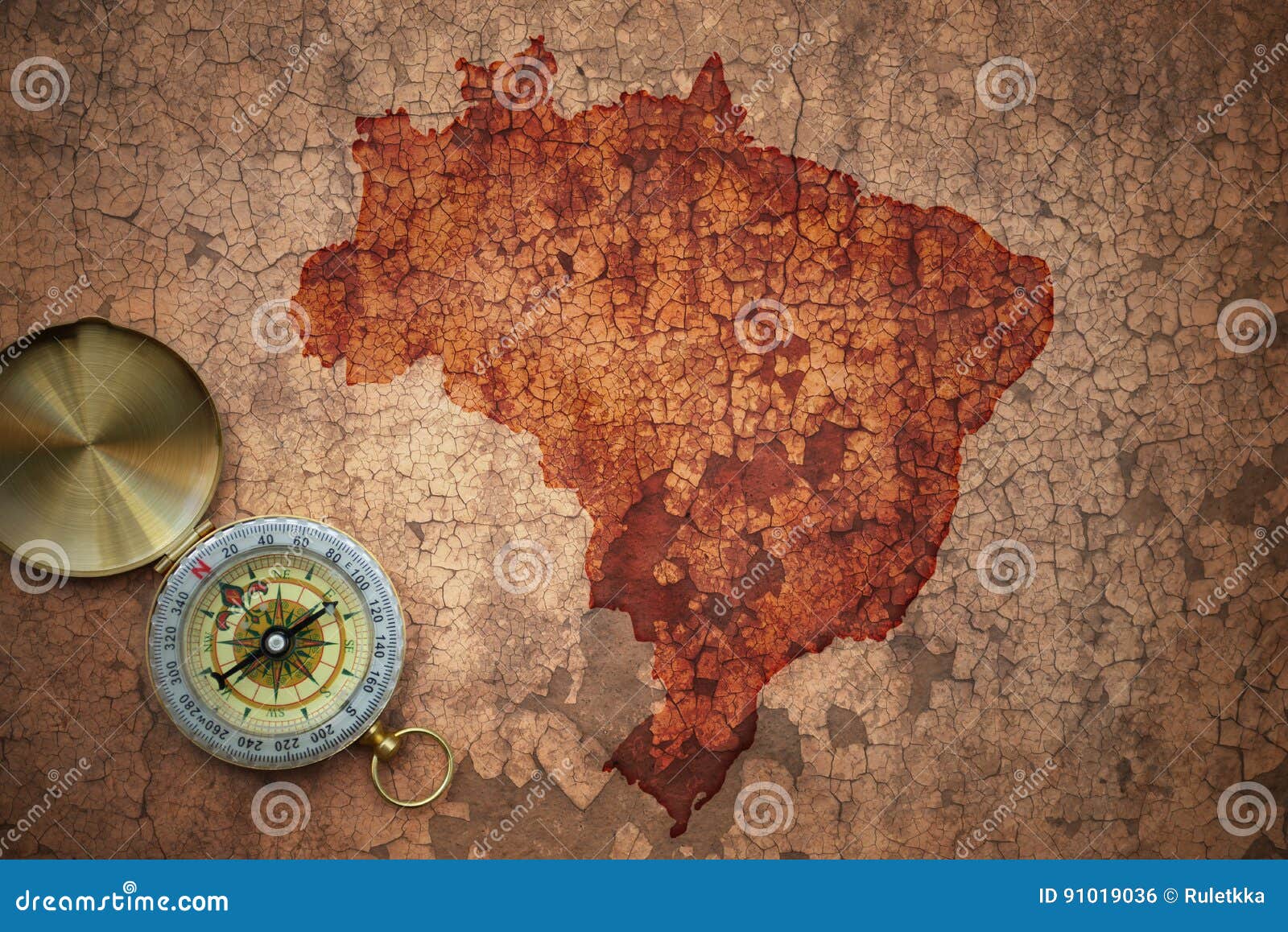 Brazil Map And Compass Stock Photo | CartoonDealer.com #55158402