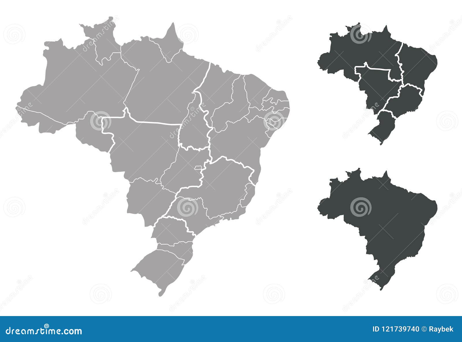 Map of Brazil stock illustration. Illustration of simple - 121739740