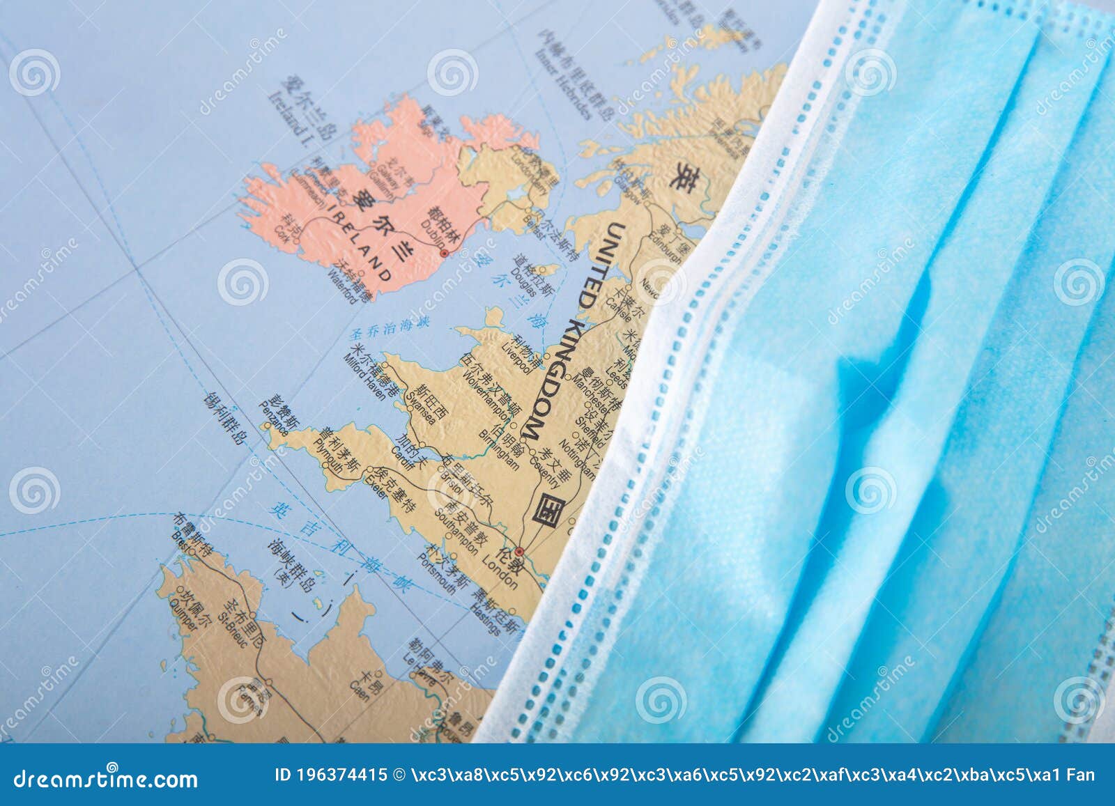 Map of Britain Protected by Masks Stock Image - Image of lung ...