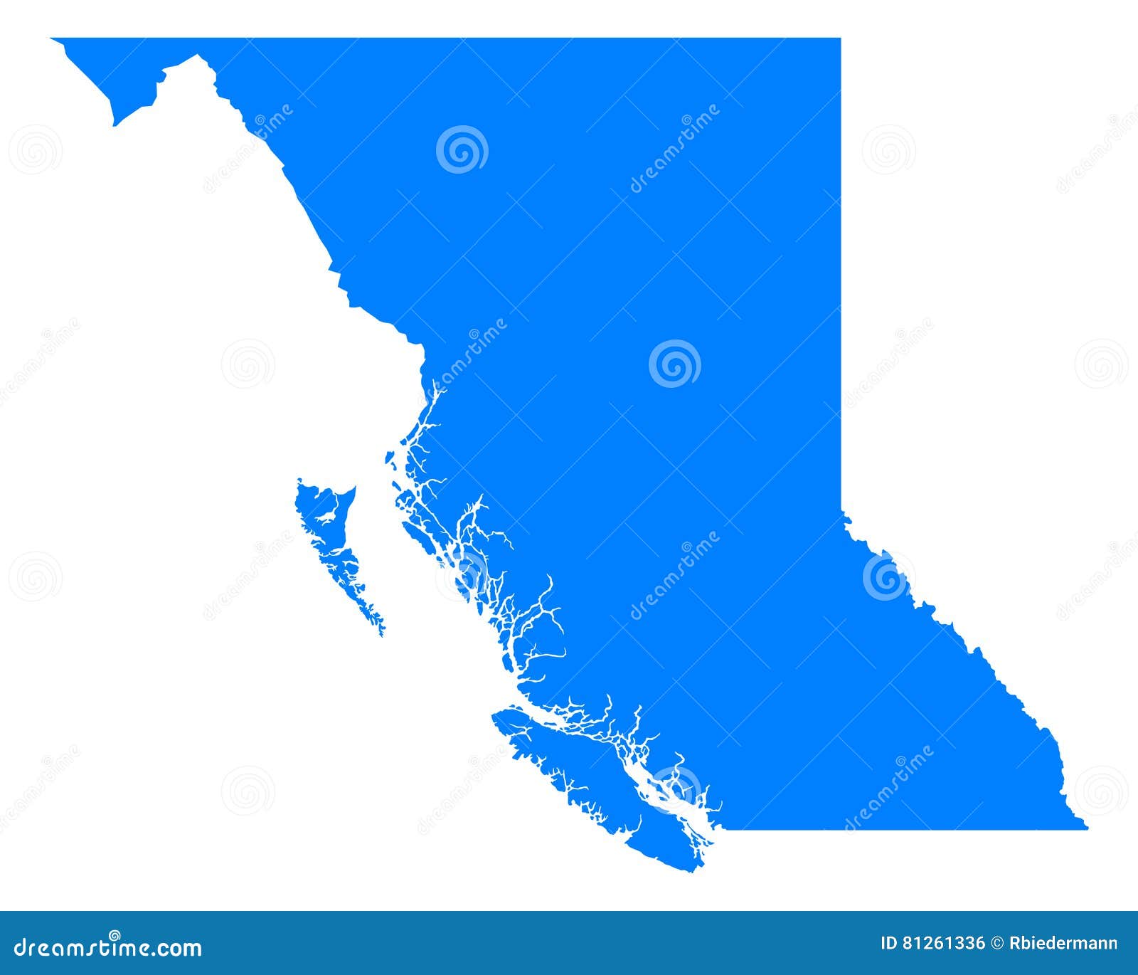 Map of British Columbia stock vector. Illustration of cartography ...