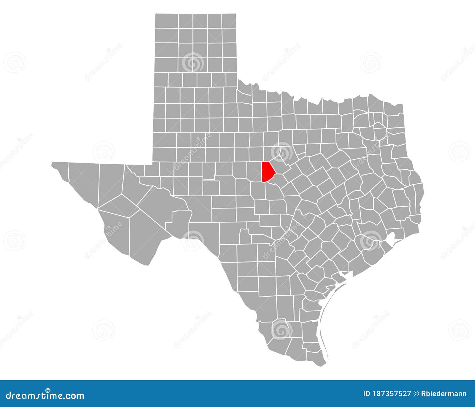 Map of Brown in Texas stock vector. Illustration of county - 187357527