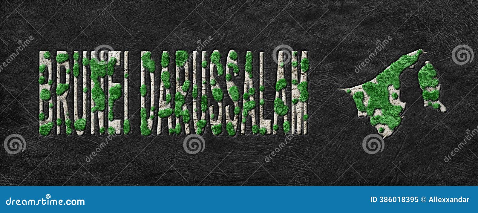 Map Of Brunei Darussalam, Environment Concept, Co2 Emission Concept ...