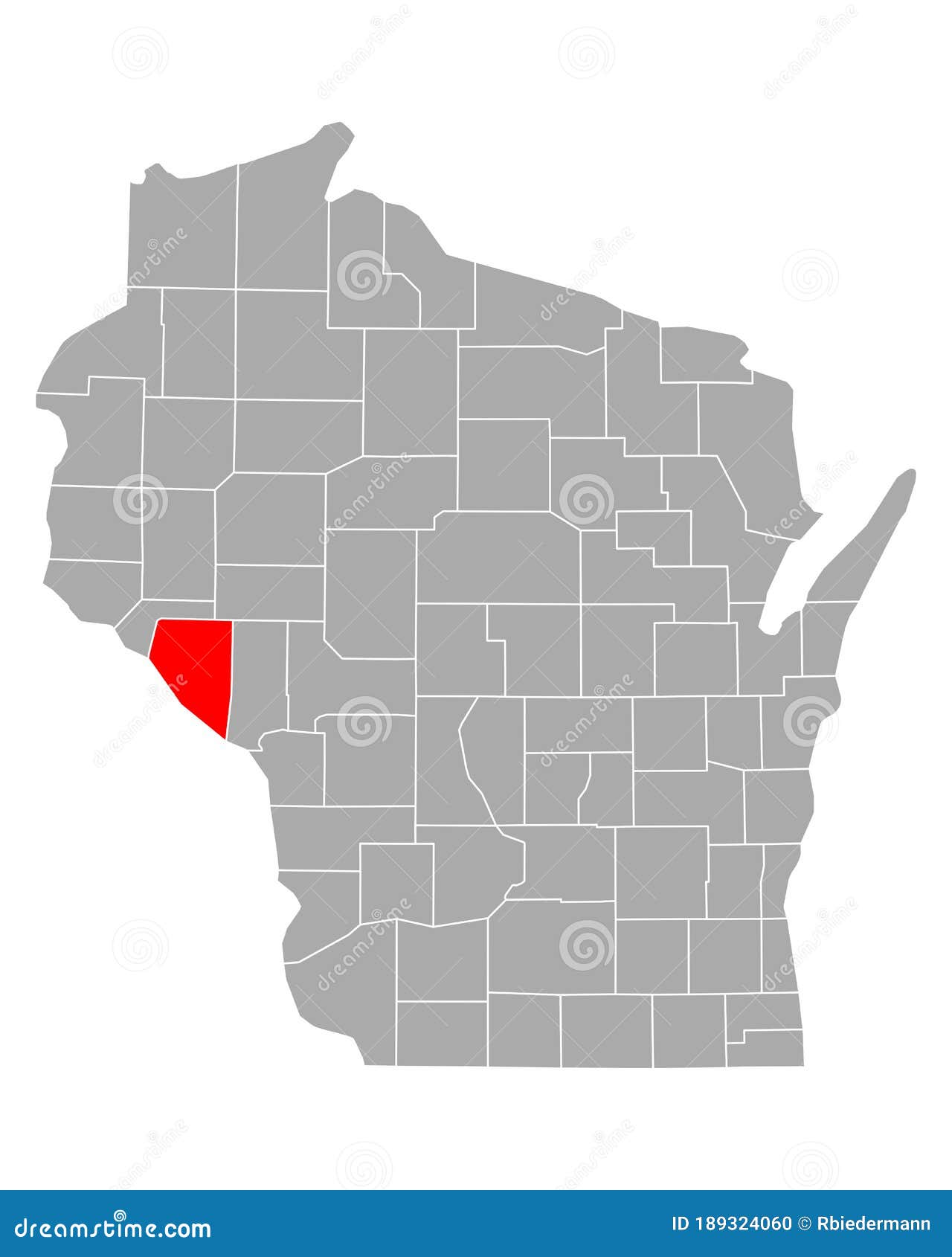 Map of Buffalo in Wisconsin Stock Vector - Illustration of buffalo ...